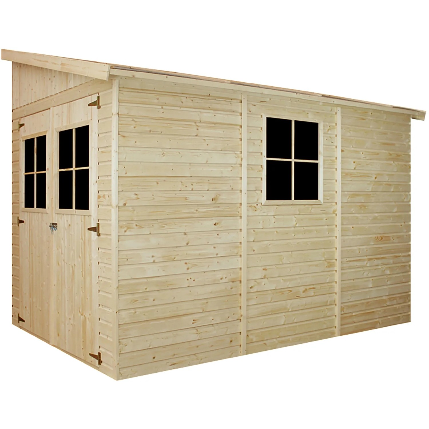 Timbela Anbau-Gartenhaus Holz M339A 6 m² mit Seitenwand ohne Boden ...