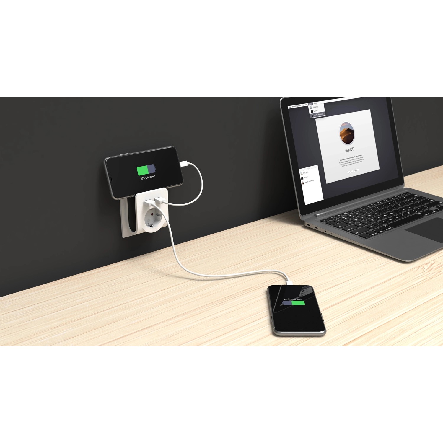 REV Ritter USB 2+1 Ladegerät mit Ablage Weiß kaufen bei OBI