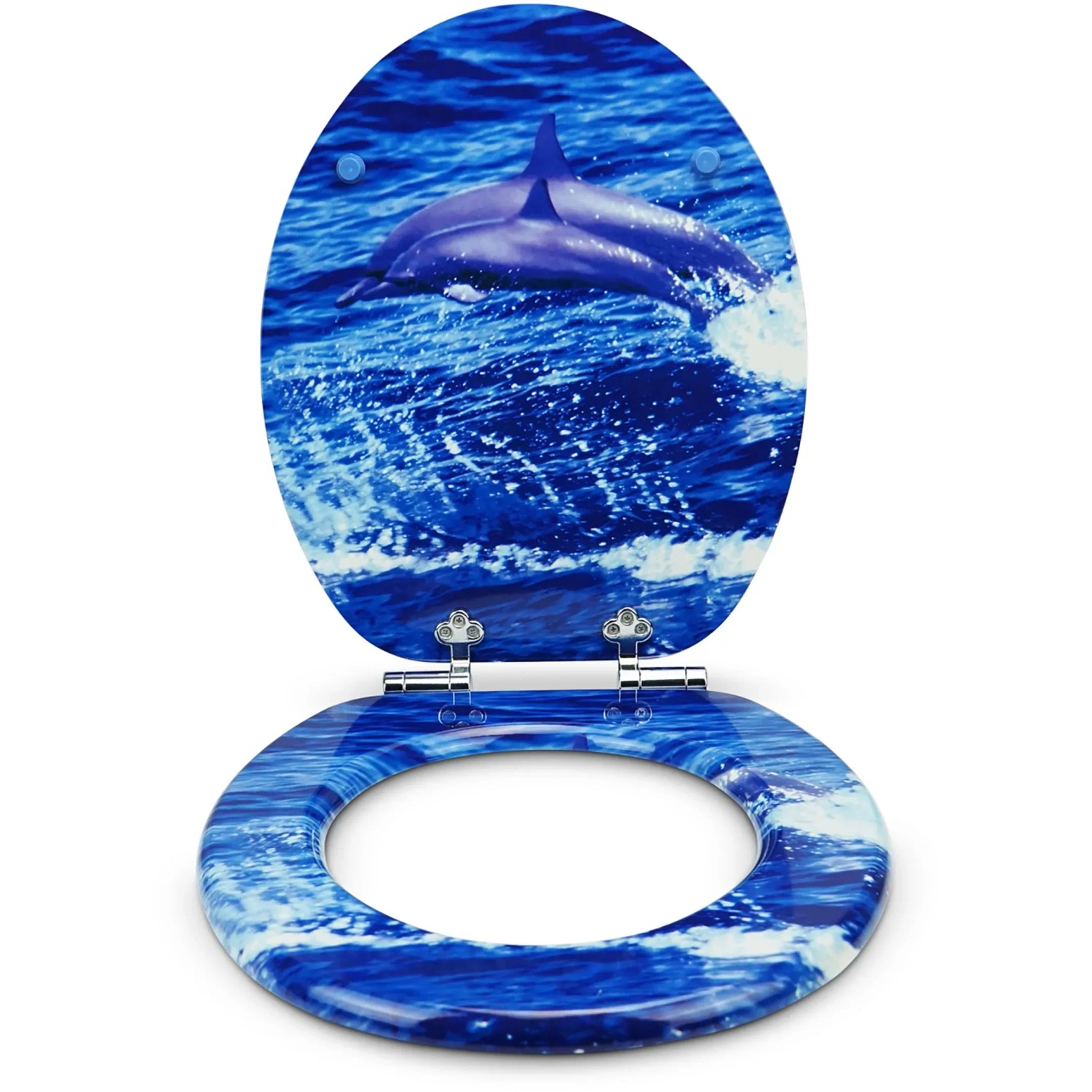 Sanfino WC Sitz Dolphin Toilettendeckel mit Absenkautomatik aus Holz ...