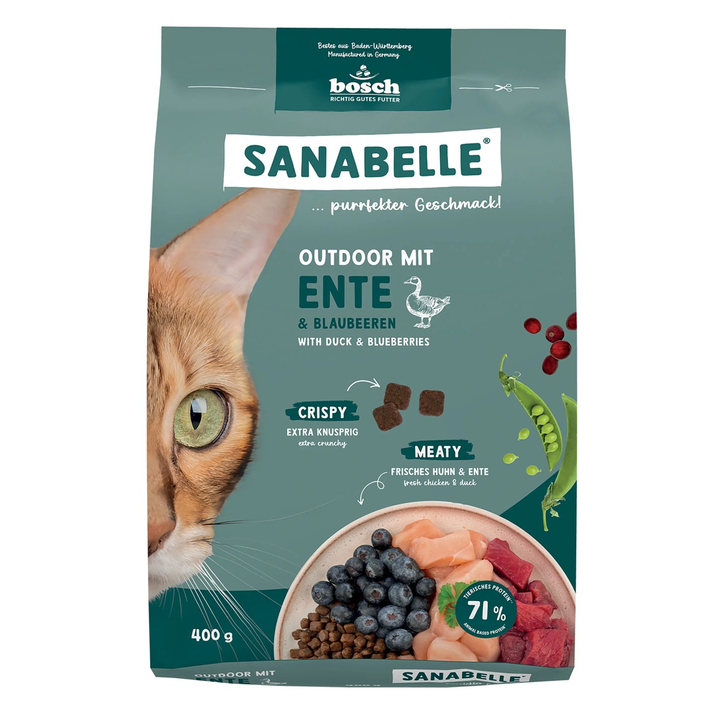 Sanabelle Katzen-Trockenfutter Outdoor Ente & Blaubeeren 400 g kaufen ...