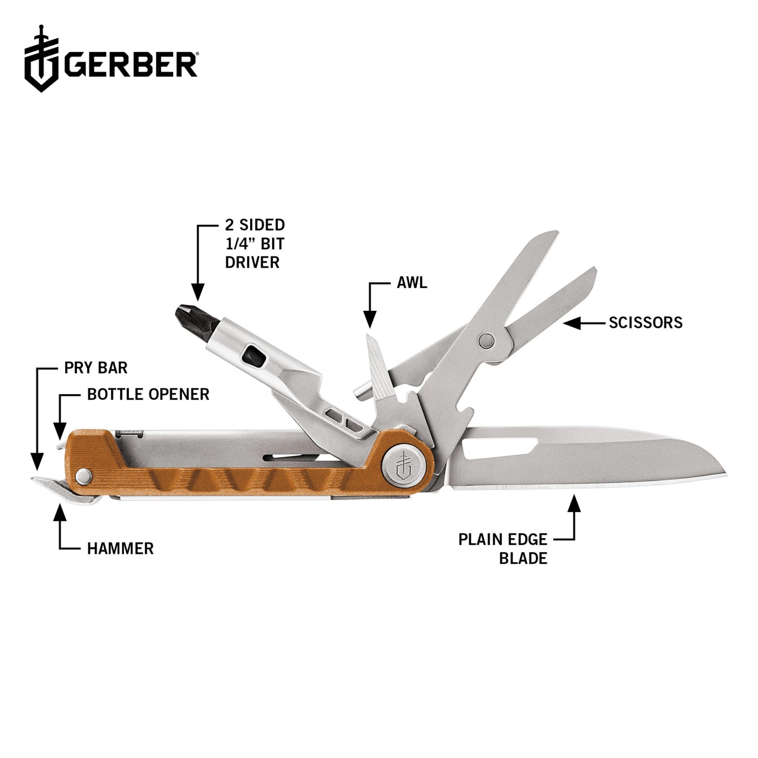 Gerber Taschenmesser Armbar Drive mit 8 Werkzeugen kaufen bei OBI