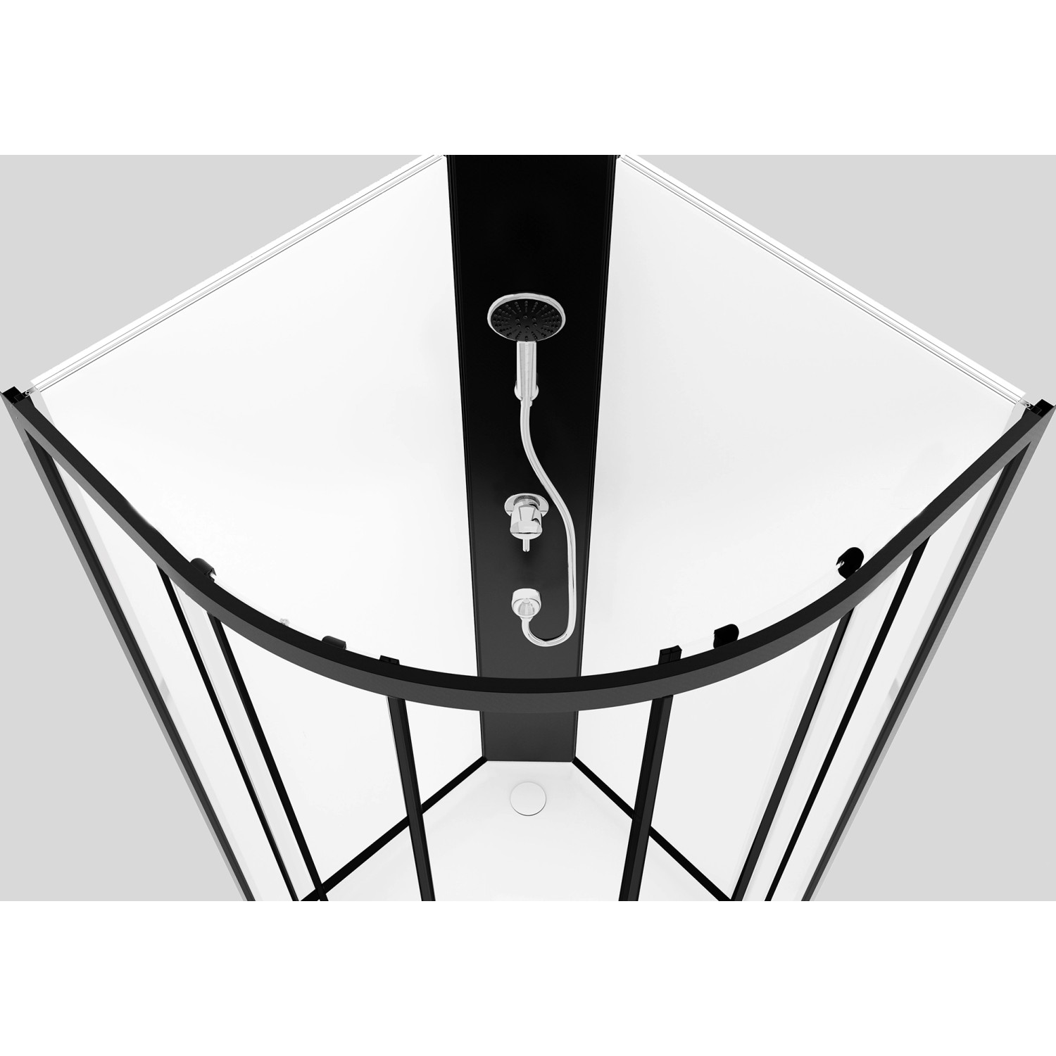 Aurlane Komplettdusche Black & White 85 cm x 85 cm x 200 cm kaufen bei OBI