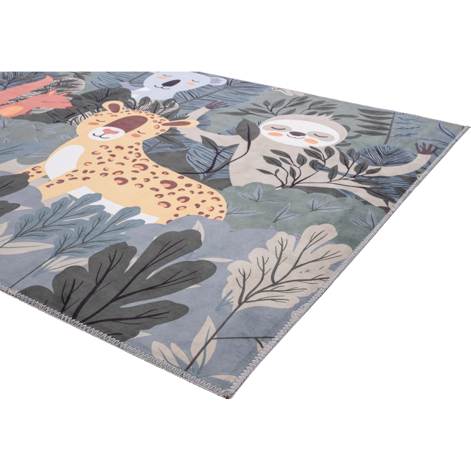 Kinder-Teppich Safari Adventure Bunter Tierprint 80 cm x 140 cm kaufen ...