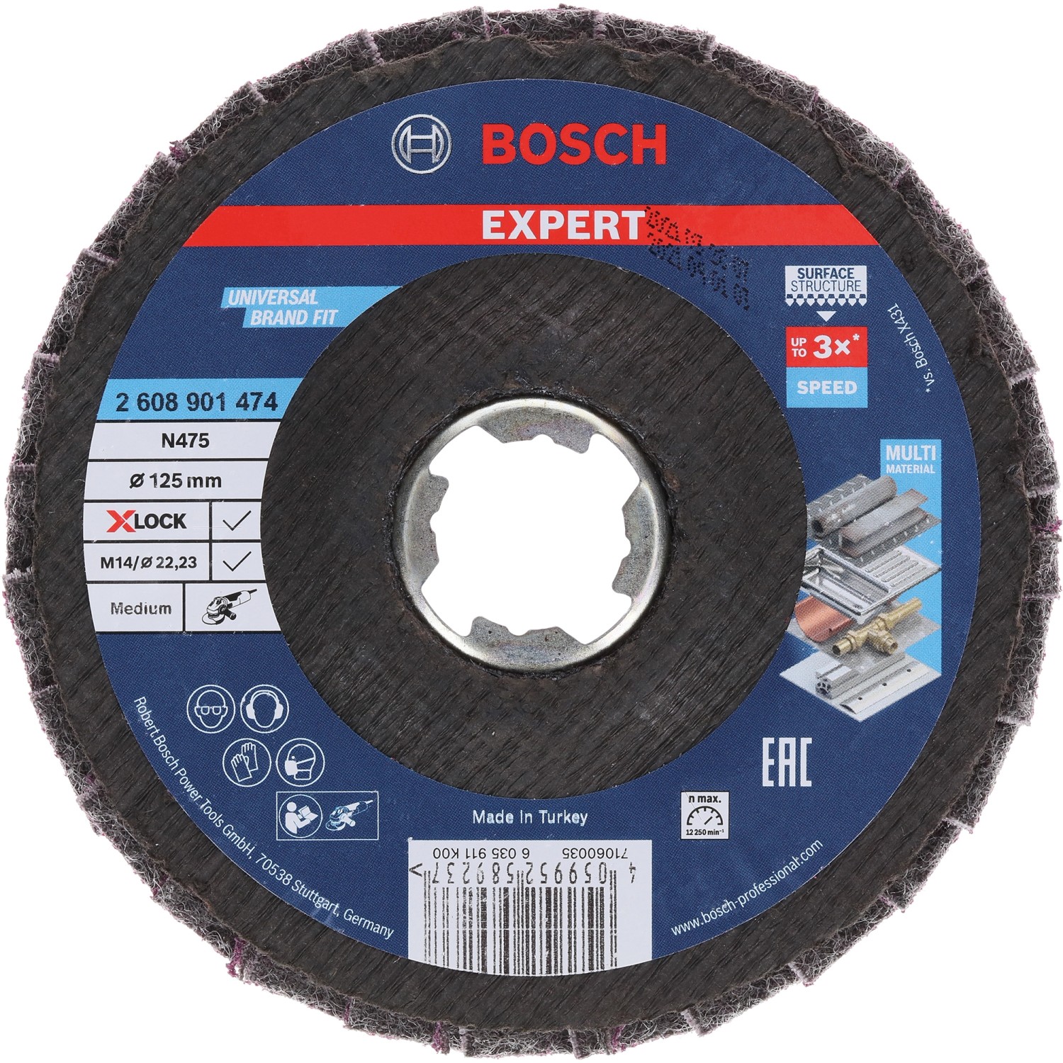 Bosch Expert Fächerschleifscheibe N475 Medium Ø 125 mm x 22,23 mm ...