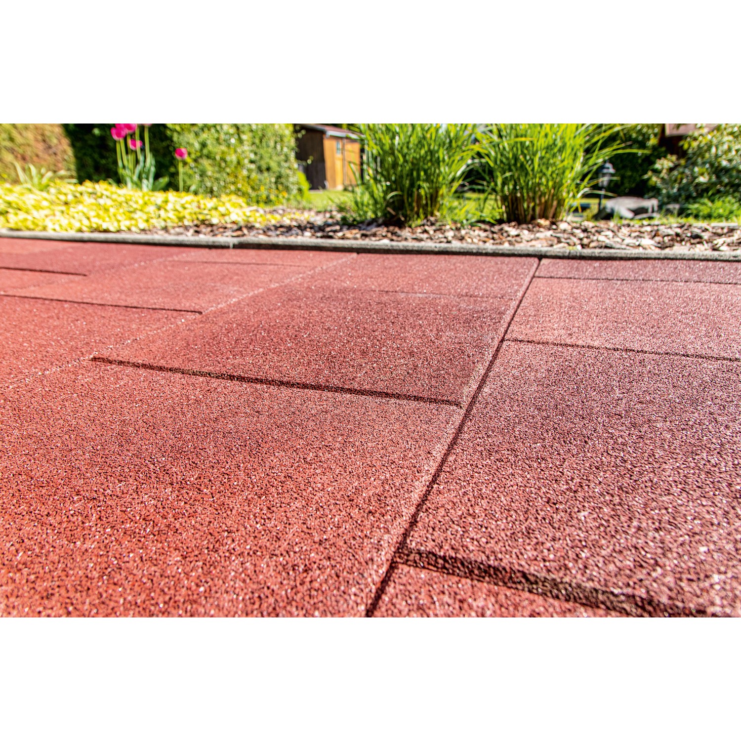 Terrasoft Fallschutzplatte 3 cm Rotbraun 1 m² Paket kaufen bei OBI