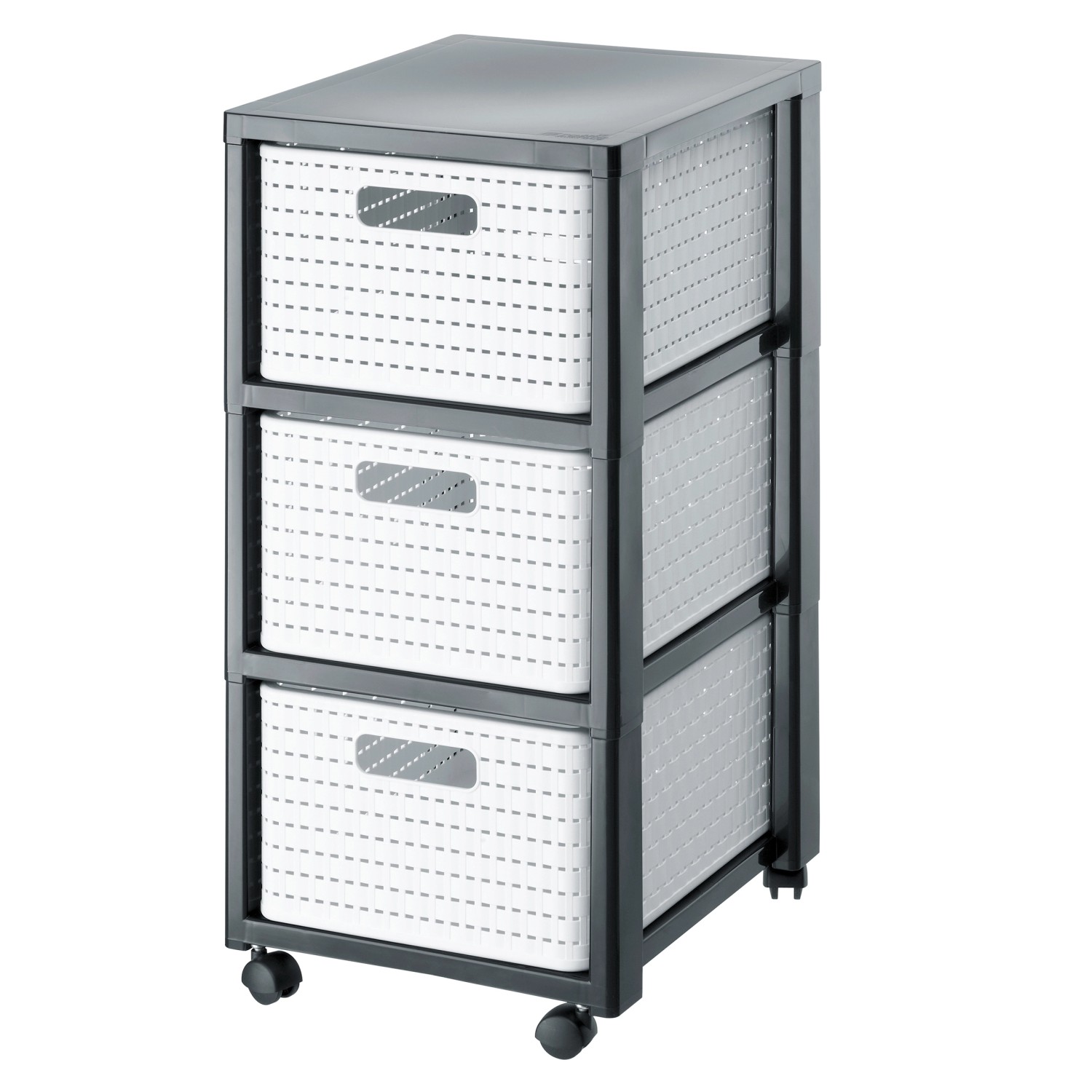 Rotho Tower mit Rollen Country 3 x A4 Weiß kaufen bei OBI