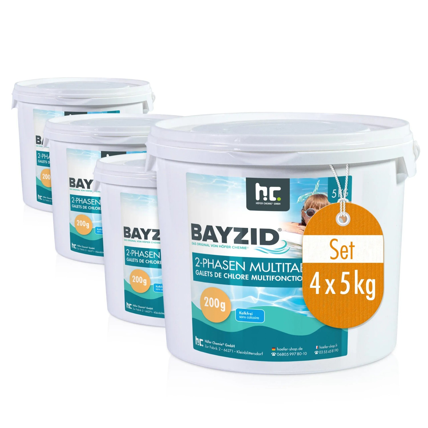 Bayzid Chlortabletten Pool 6in1 2-Phasen 200 g 2 x 5 kg kaufen bei OBI