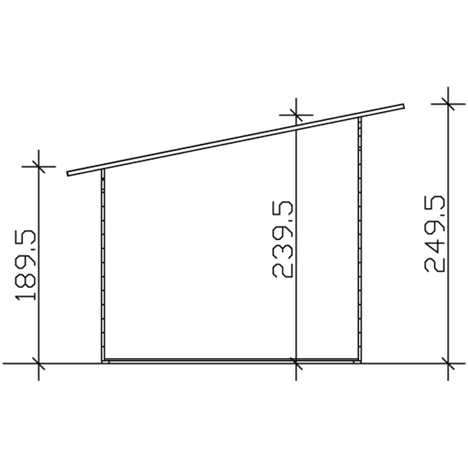 Skan Holz Holz-Gartenhaus Unterstand Ole Natur 300 cm x 250 cm kaufen ...