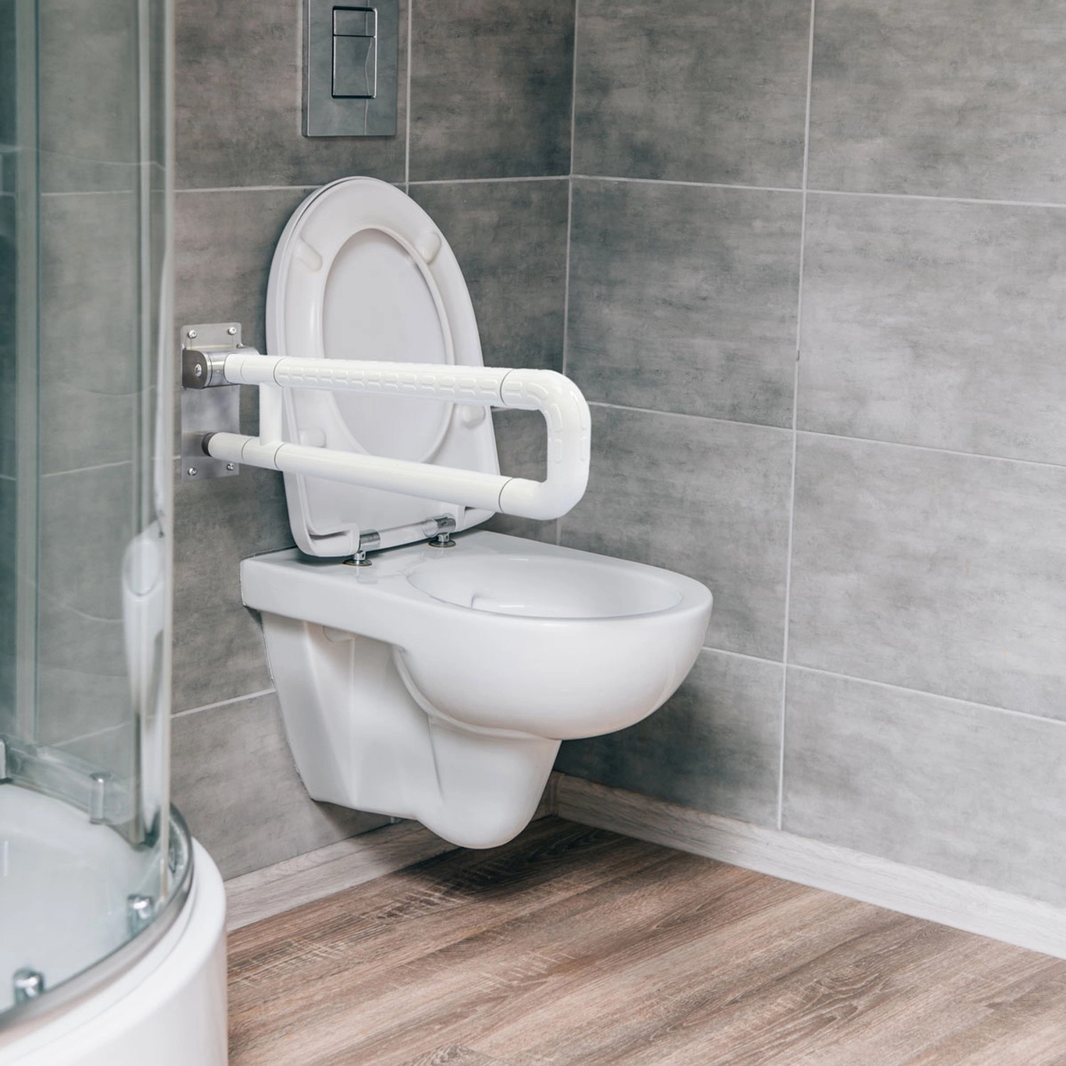 eyepower WC Haltegriff Klappbar 60 x 20 cm Weiß kaufen bei OBI