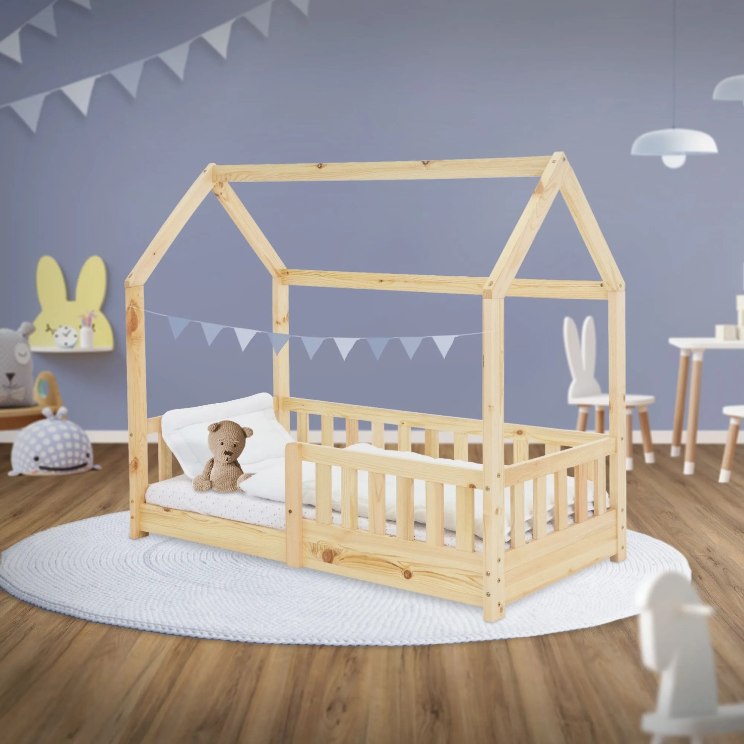 Kinderbett Mit Rausfallschutz 70x140