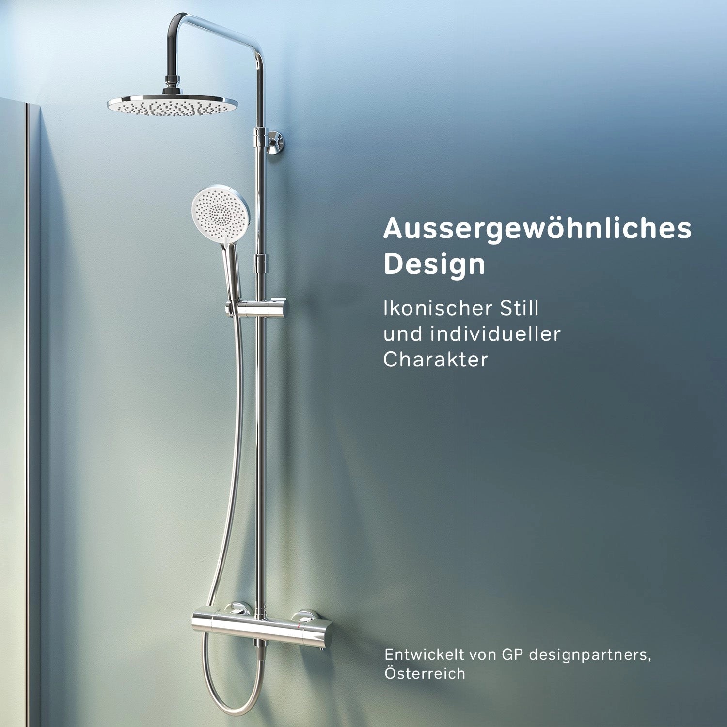 AM.PM Duschsystem X-Joy mit Thermostat Brausearmatur Regendusche ...