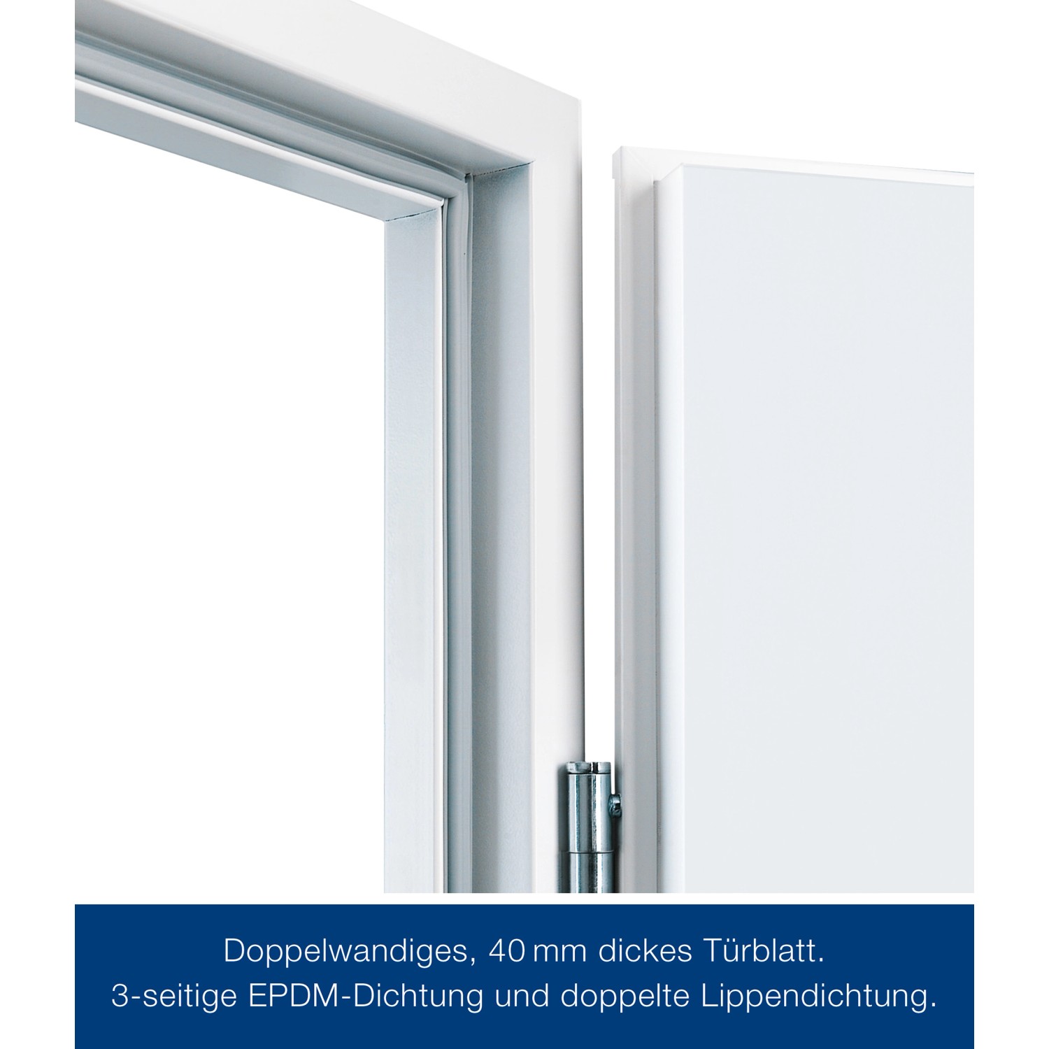 Hörmann Sicherheitstür KSI 40-1 RC2 Verkehrsweiß 75 cm x 187,5 cm DIN L ...