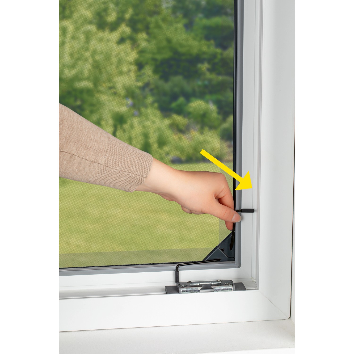 Easymaxx Moskitonetz Magic Fit 115 cm x 135 cm Anthrazit kaufen bei OBI