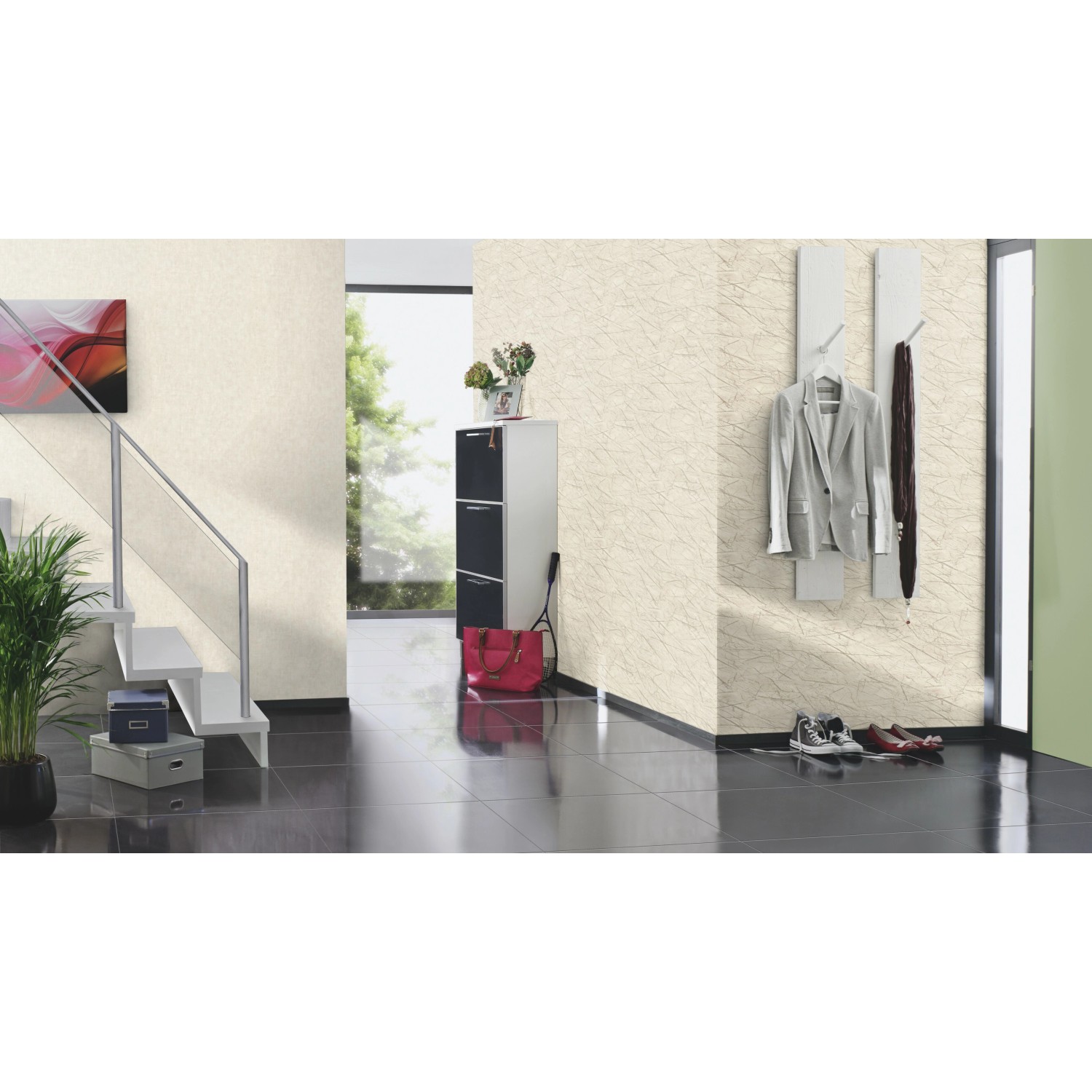 Rasch Vliestapete Factory IV 429213 Uni Offwhite 10,05 m x 0,53 m ...