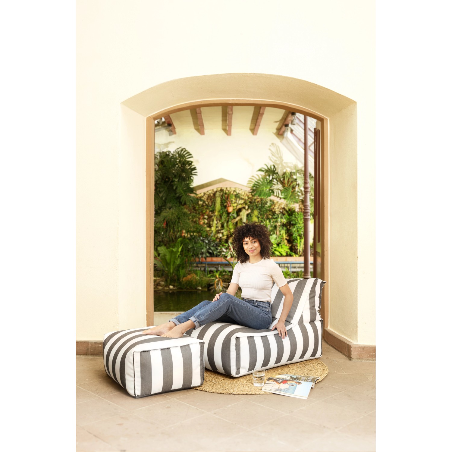 Sitting Point Sessel Santorin Rock 280 l Grün Streifen-Muster kaufen ...