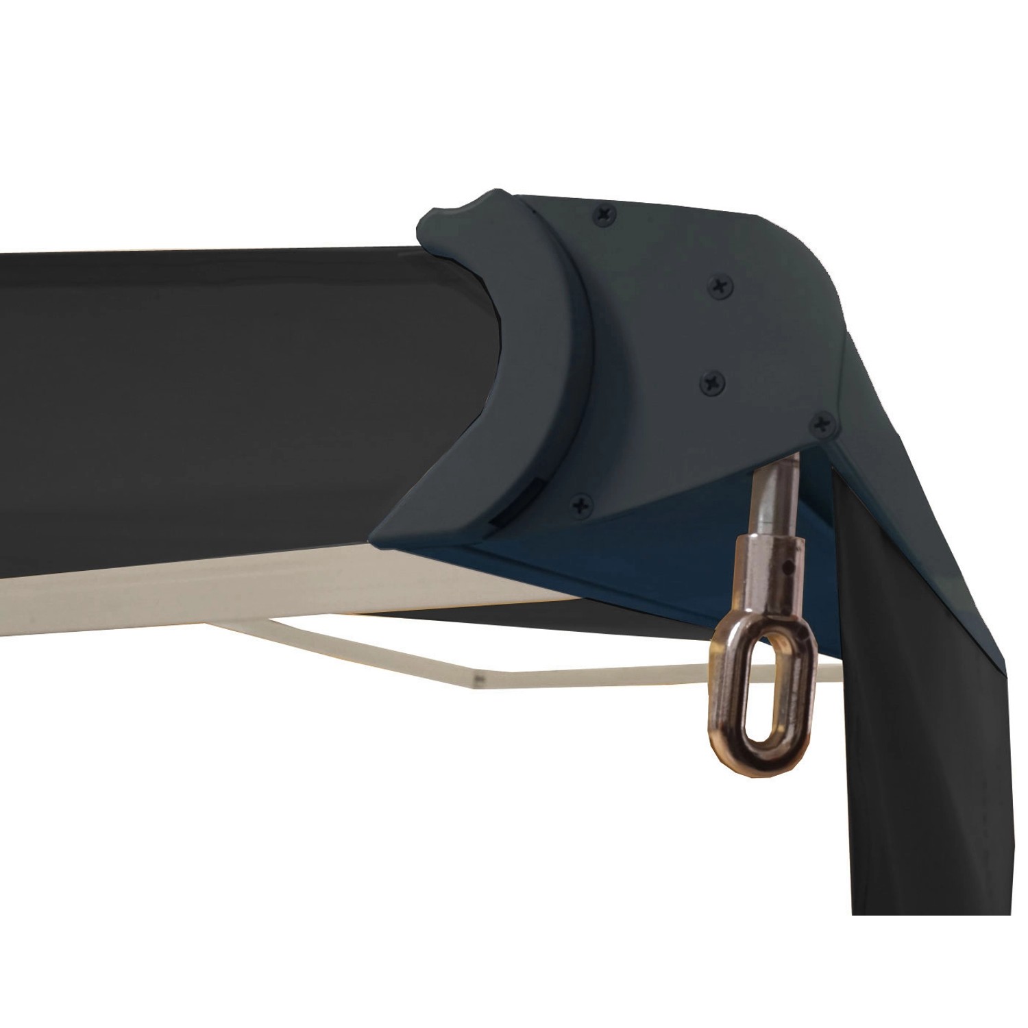 MCW Kassetten-Markise H124 Volant Ausfahrbar 4,5x3m Polyester Anthrazit Anthrazit kaufen bei OBI