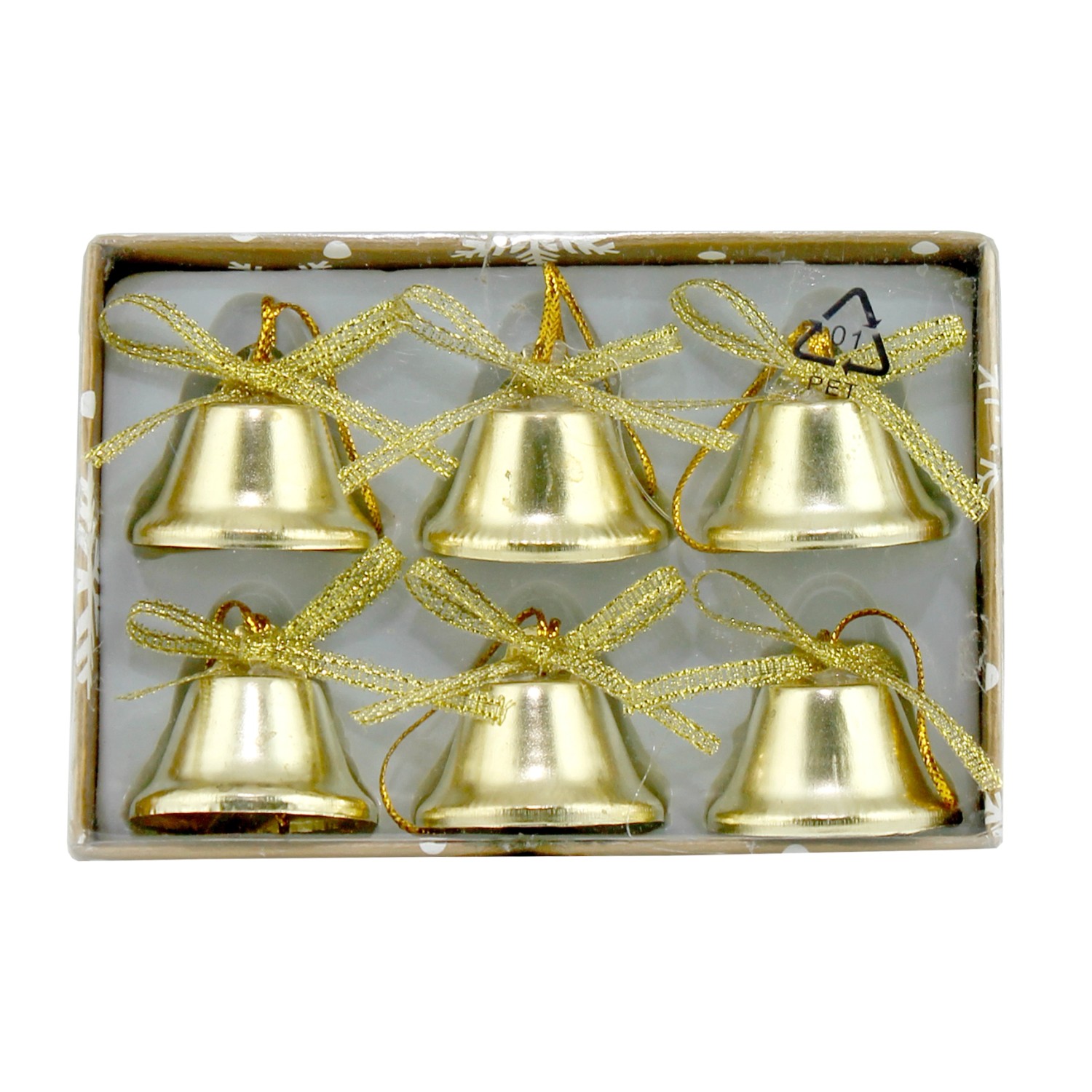 Glocken 6er-Pack mit Schleife aus Messing 3 cm Gold kaufen bei OBI
