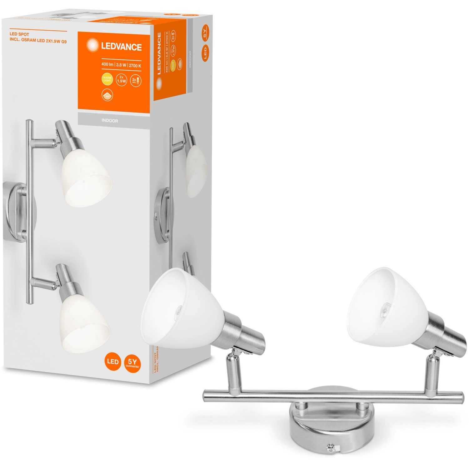 Ledvance LED-Spot 2-flammig Silber 16,5 cm kaufen bei OBI