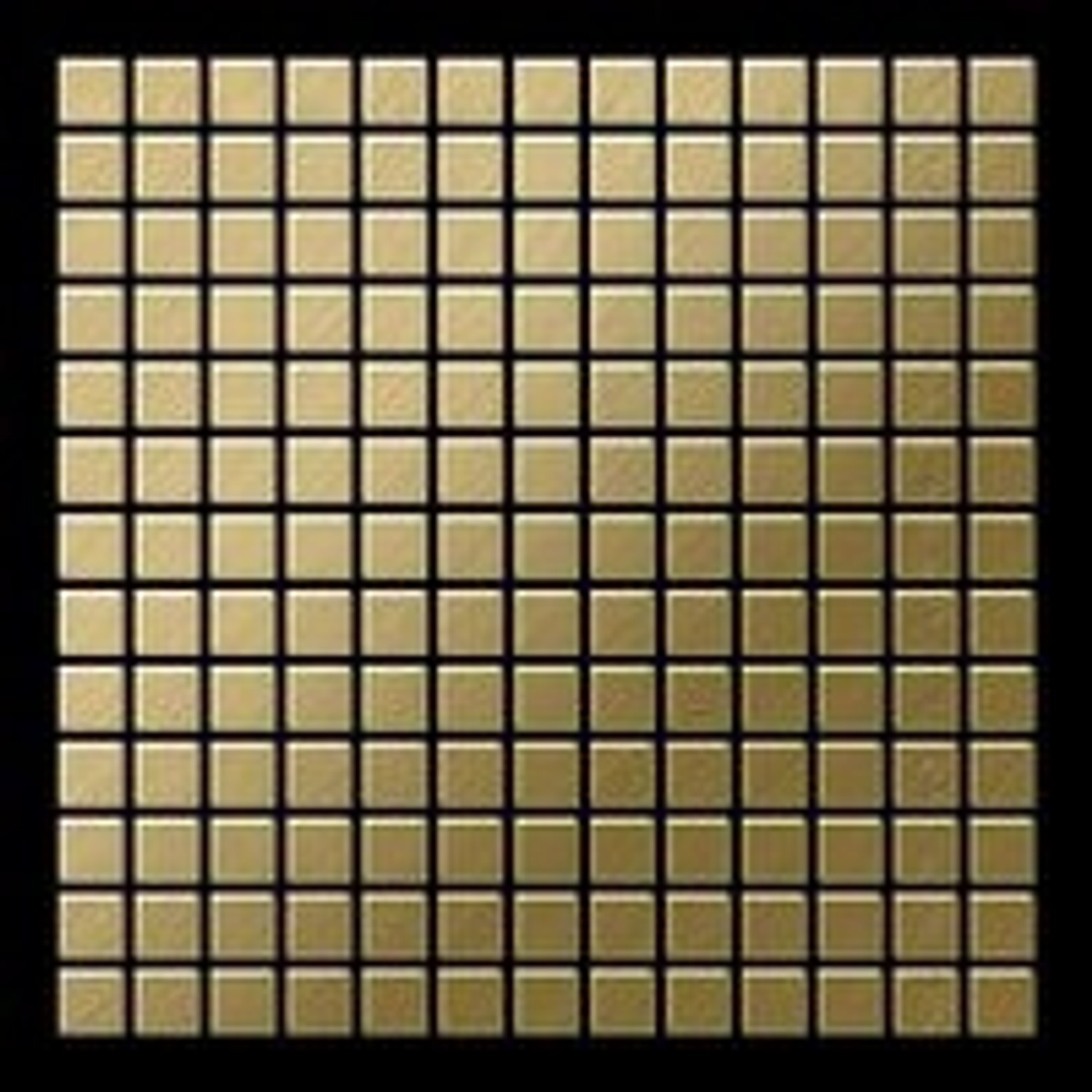 ALLOY Mosaik Fliese Massiv Metall Titan Gebürstet Gold 1,6mm Stark ...