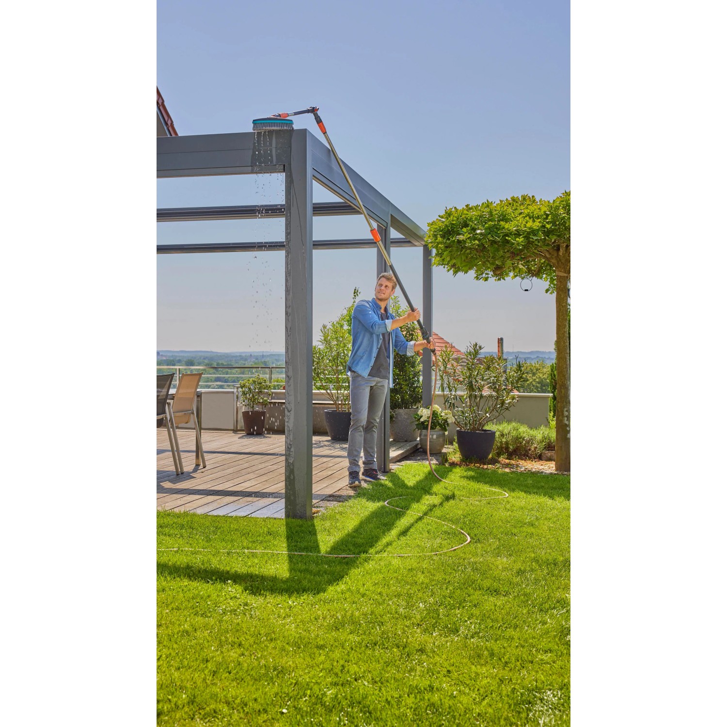 Gardena Cleansystem Stiel Flex Anthrazit kaufen bei OBI