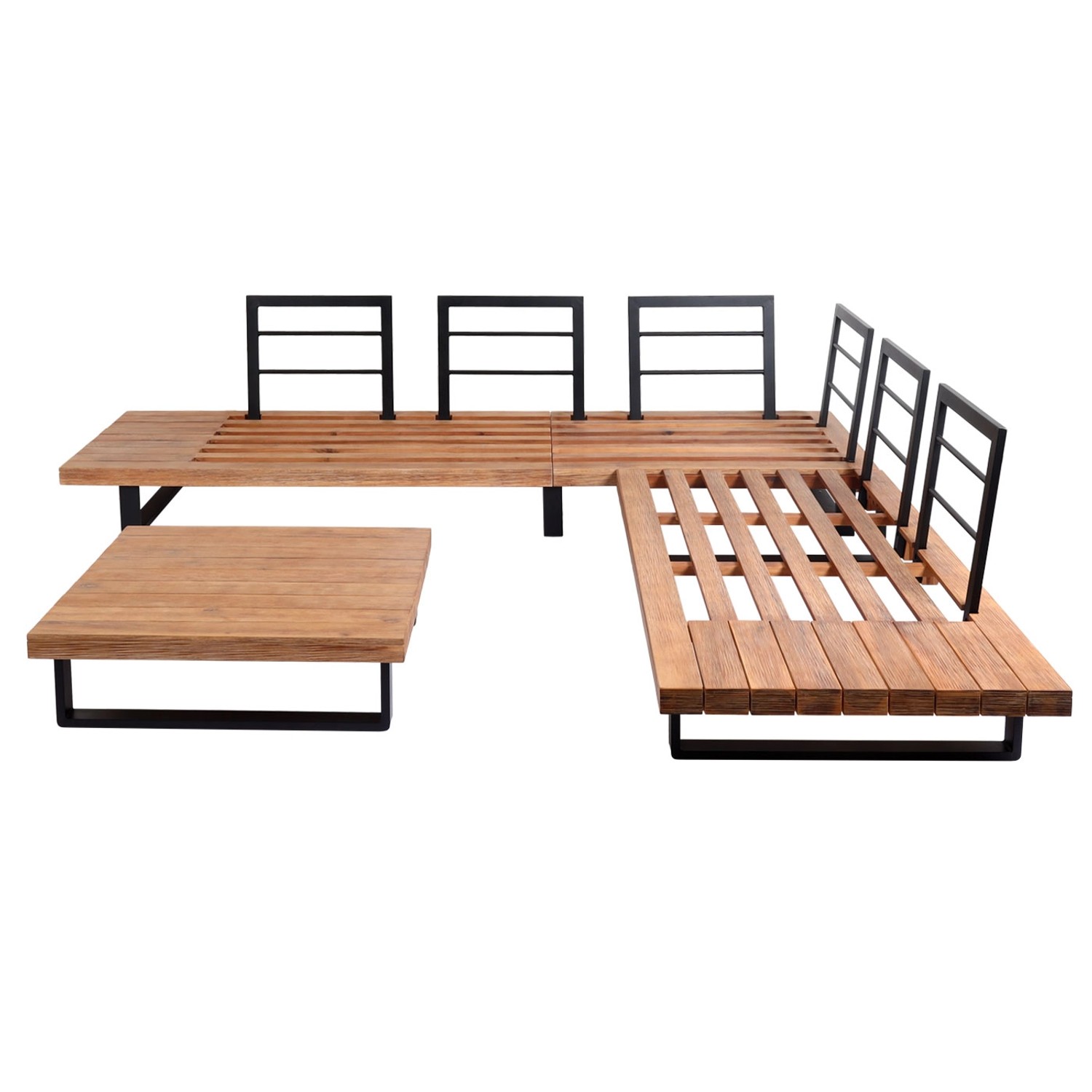 MCW Garten-Garnitur H54 2er-Set Hellbraun Polster Cremeweiß kaufen bei OBI