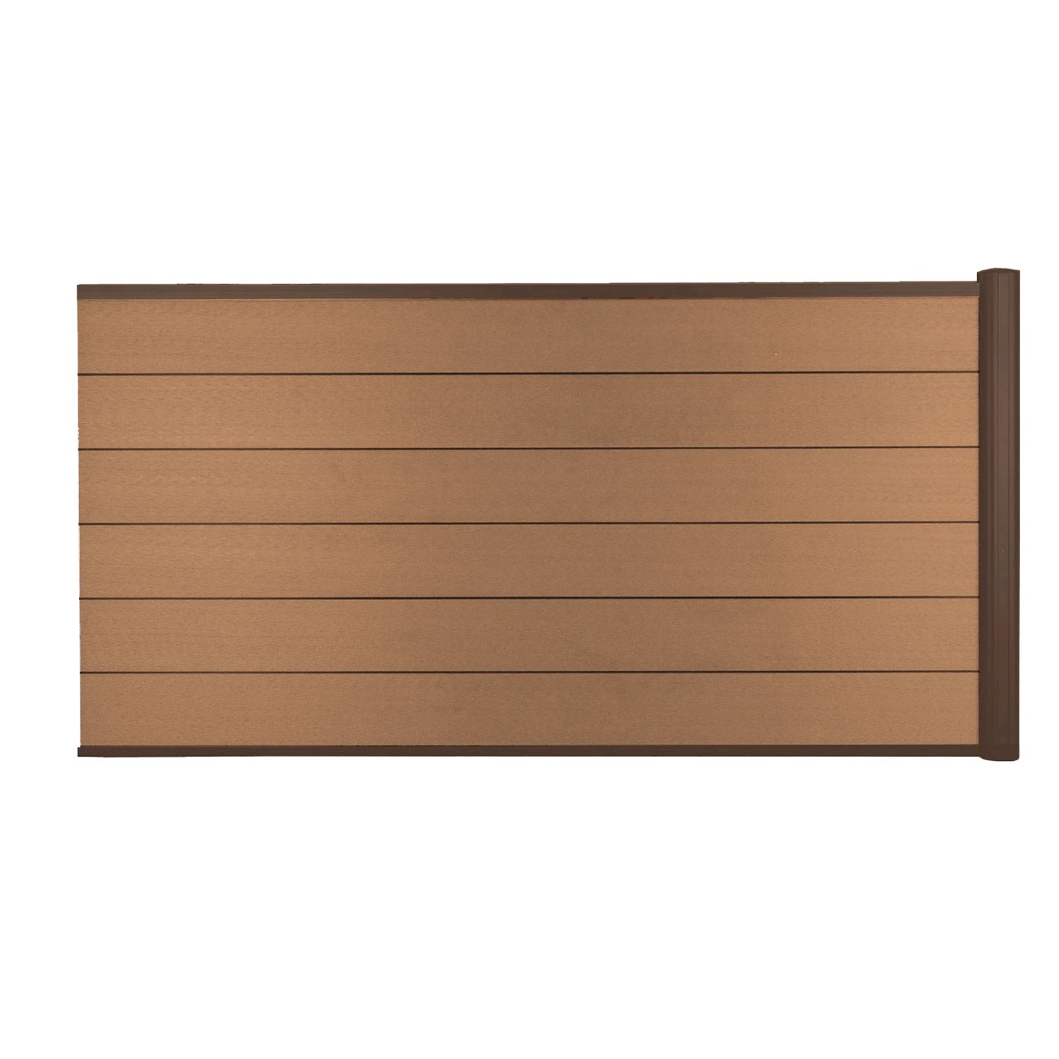 MCW WPC-Sichtschutz Savoie Windschutz Zaun Alu-Pfosten ...