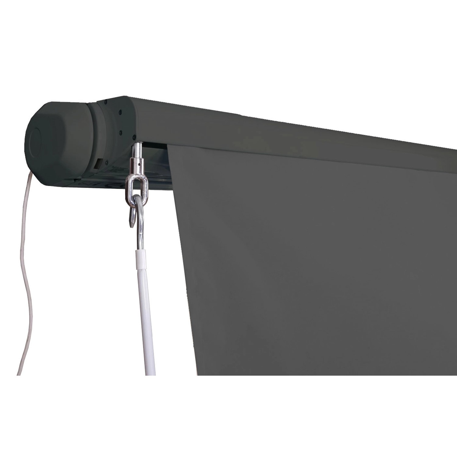 MCW Kassetten-Markise H124 Volant Ausfahrbar 5x3m Polyester Anthrazit Anthrazit kaufen bei OBI