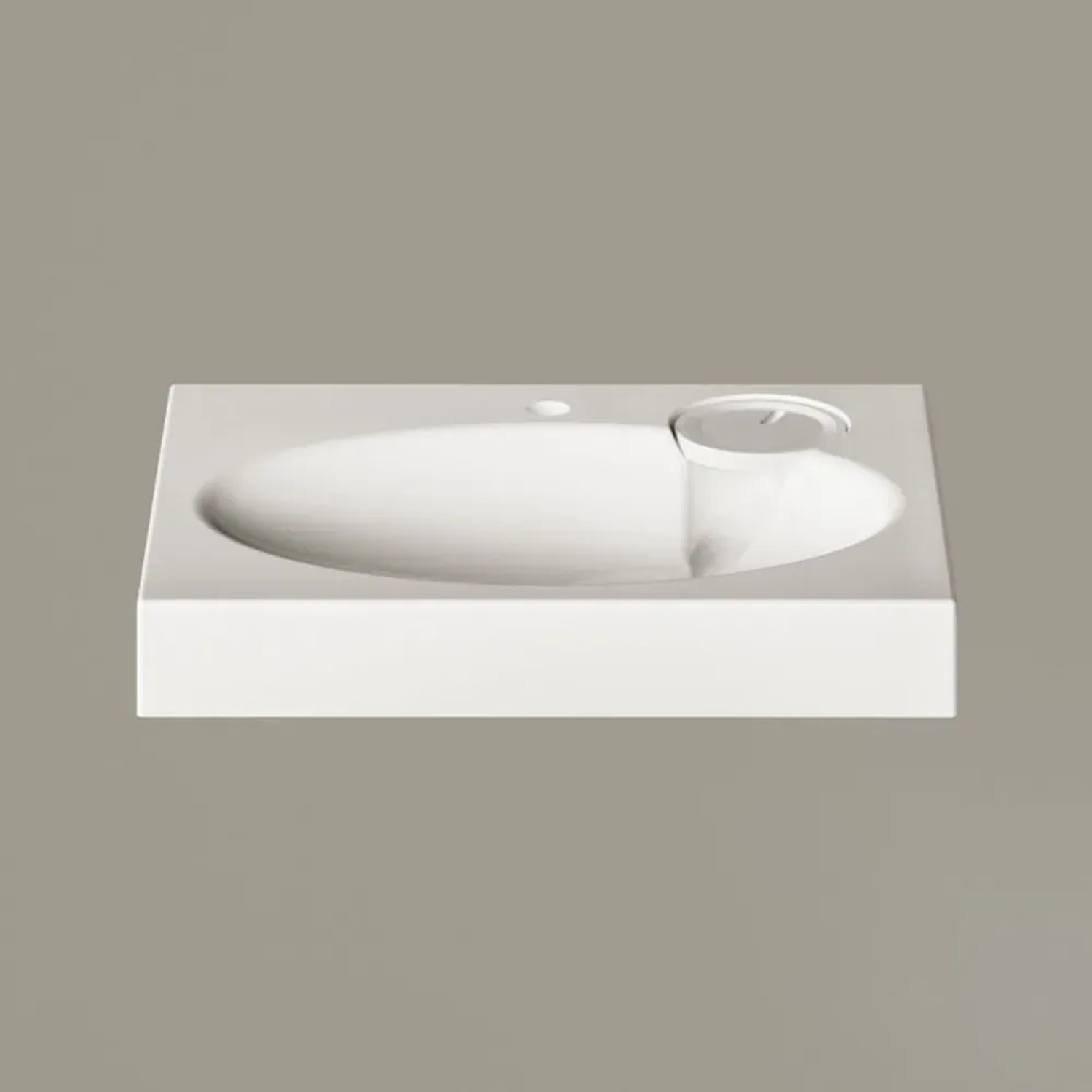 PAA Waschbecken klein Claro Mini 60 x 50 cm mit Halterung Alpinweiß ...