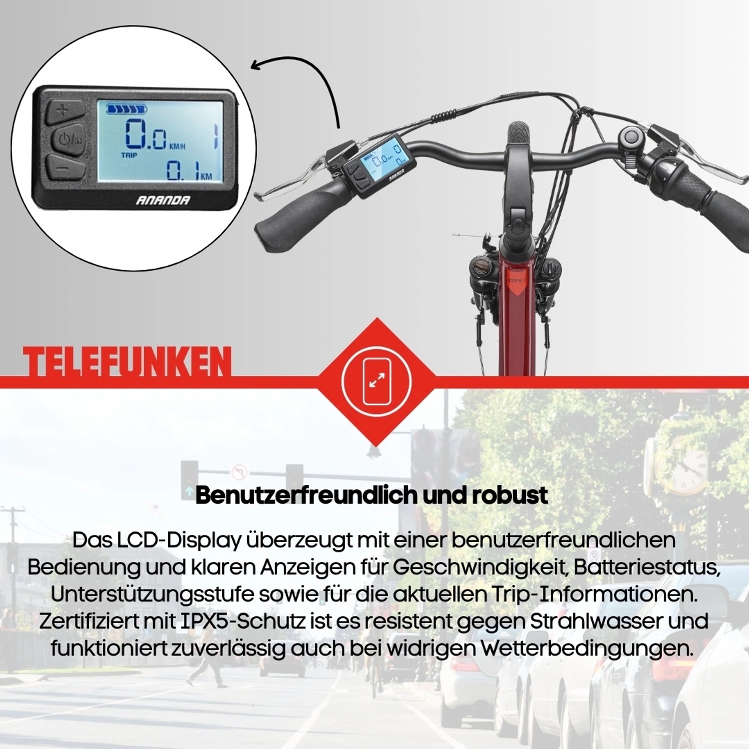 Telefunken City E-Bike 28 Zoll Frontmotor 7-Gang Nabenschaltung 468Wh ...