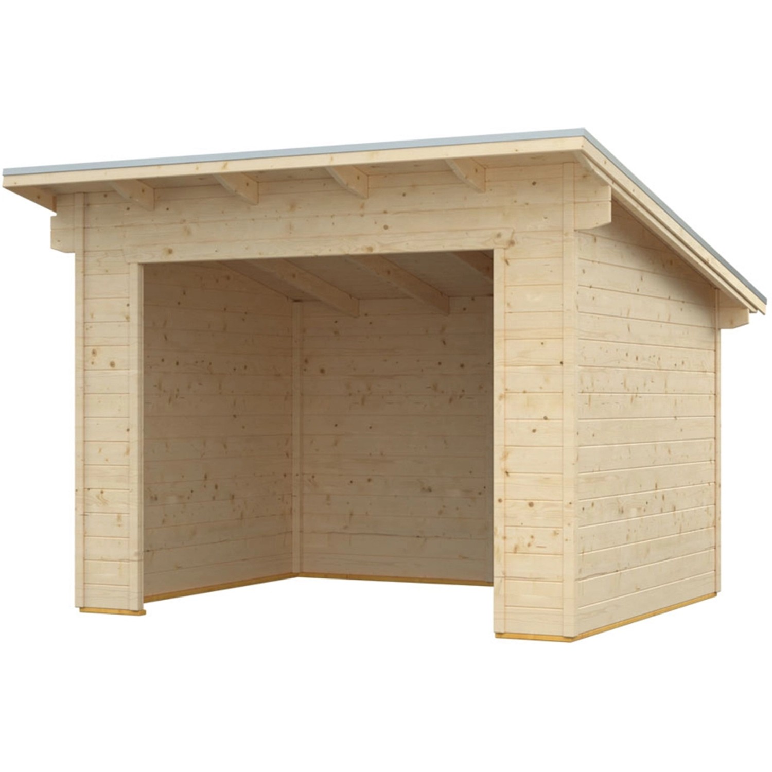 Skan Holz Holz-Gartenhaus Unterstand Ole Natur 300 cm x 250 cm kaufen ...