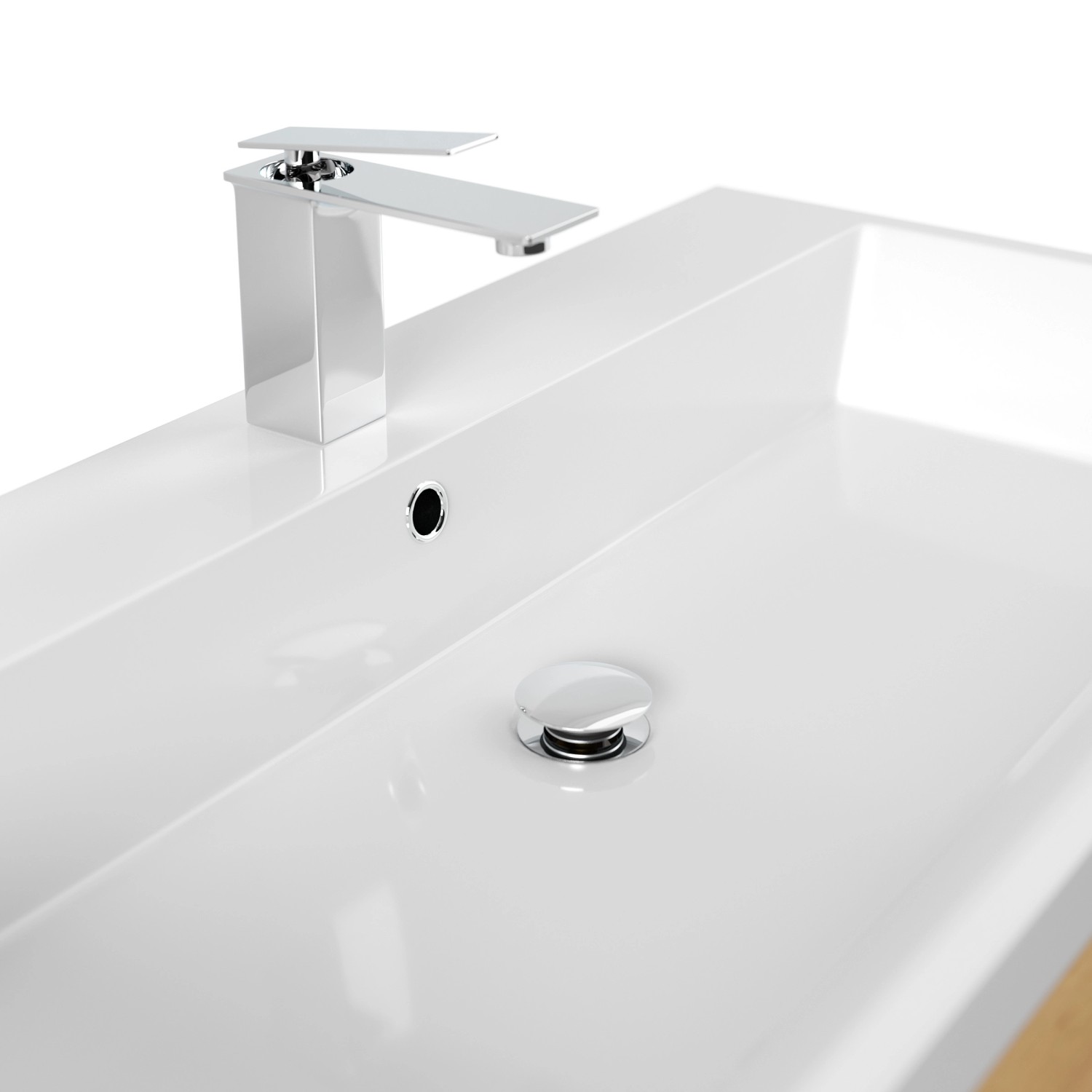 Posseik Badmöbel Felini 90 mit Grifflosen Schubladen Eiche Gold kaufen ...