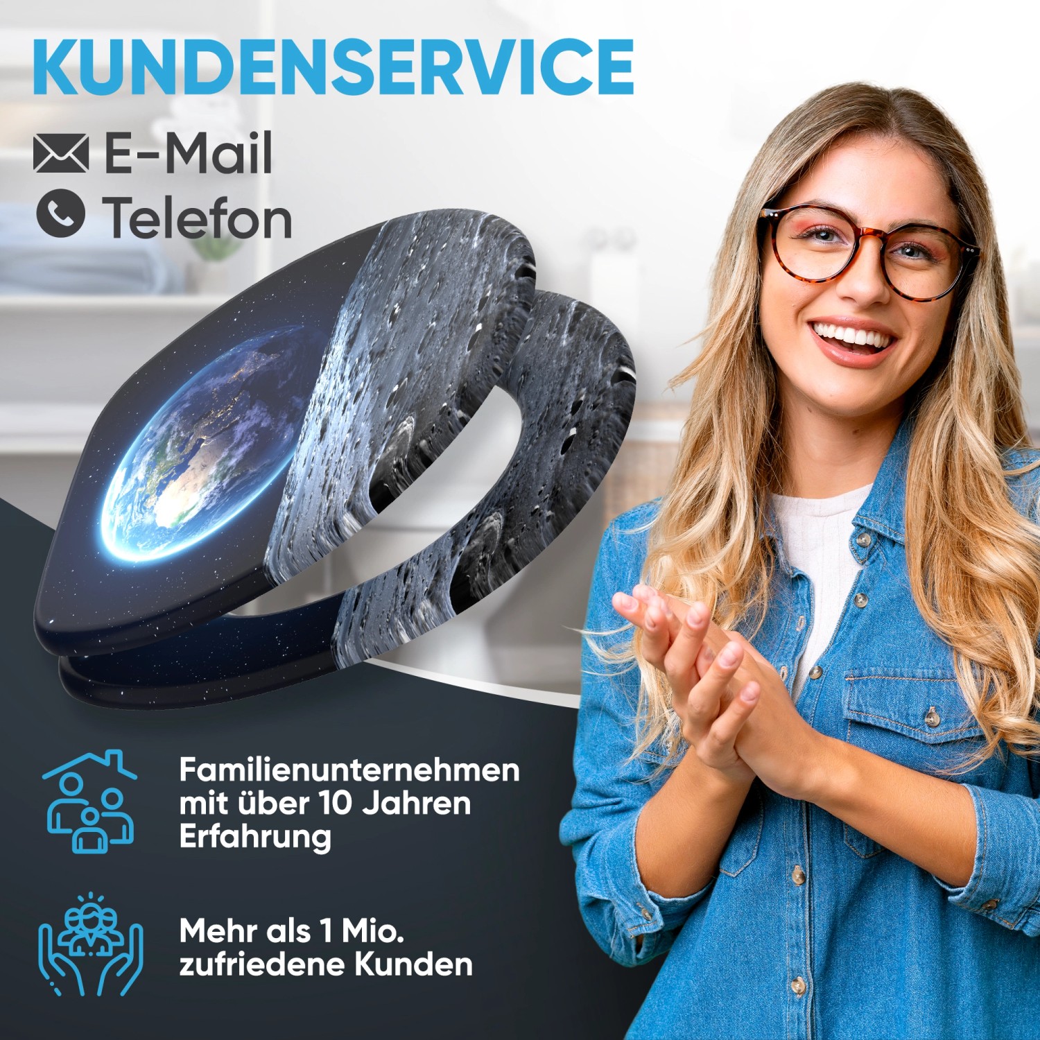 Sanilo WC Sitz mit Absenkautomatik Earth, Hochwertiger und Stabiler ...