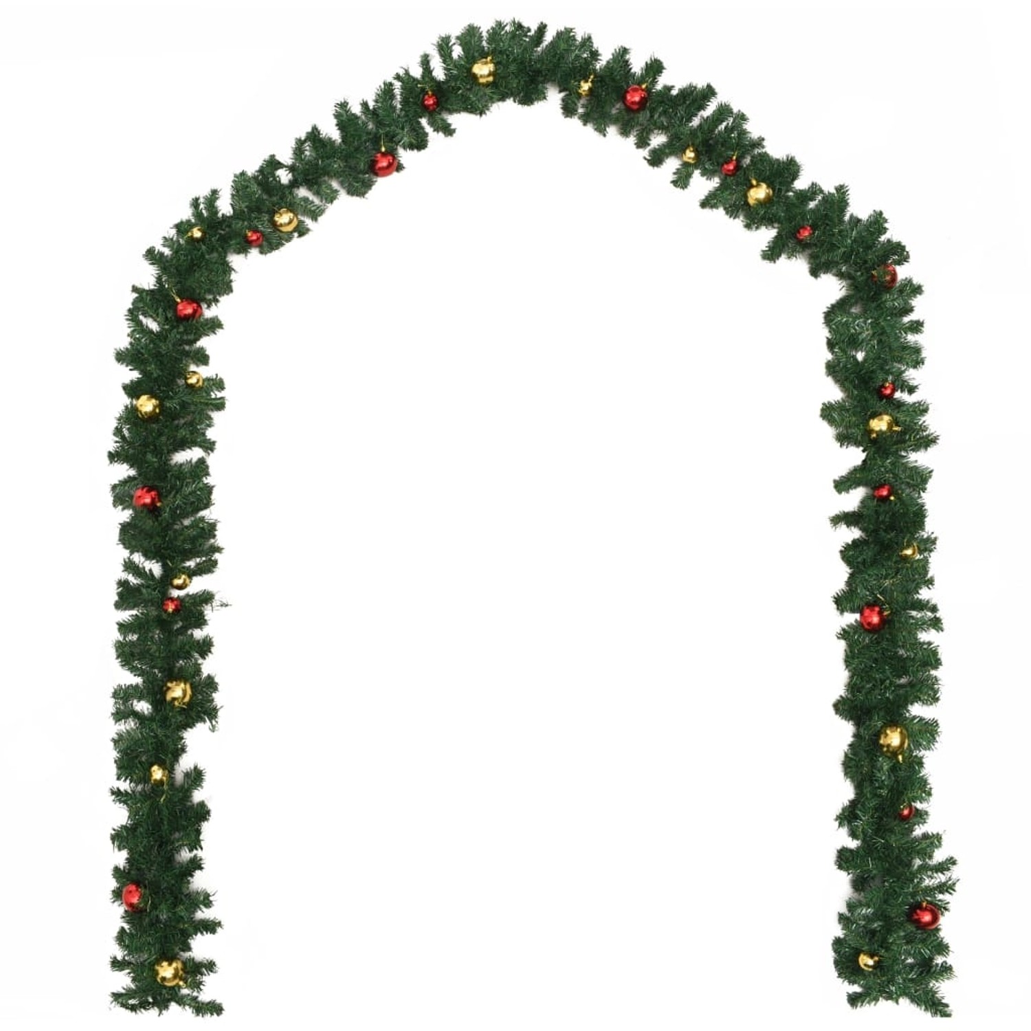 vidaXL Weihnachtsgirlanden 4 Stk mit Kugeln Grün 270 cm PVC kaufen bei OBI