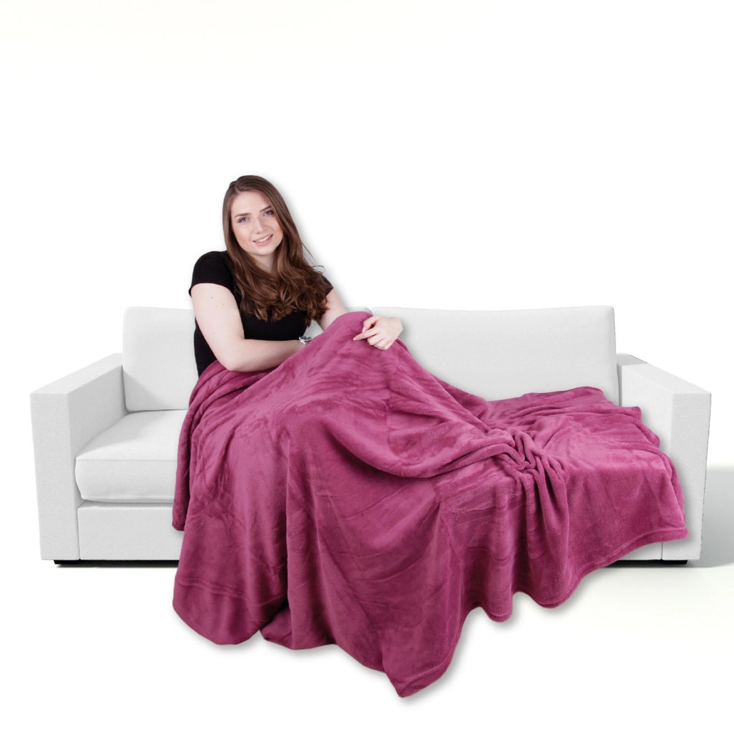 Bestgoodies Mikrofaser Decke Altrose Pflaume 210 x 280 cm kaufen bei OBI