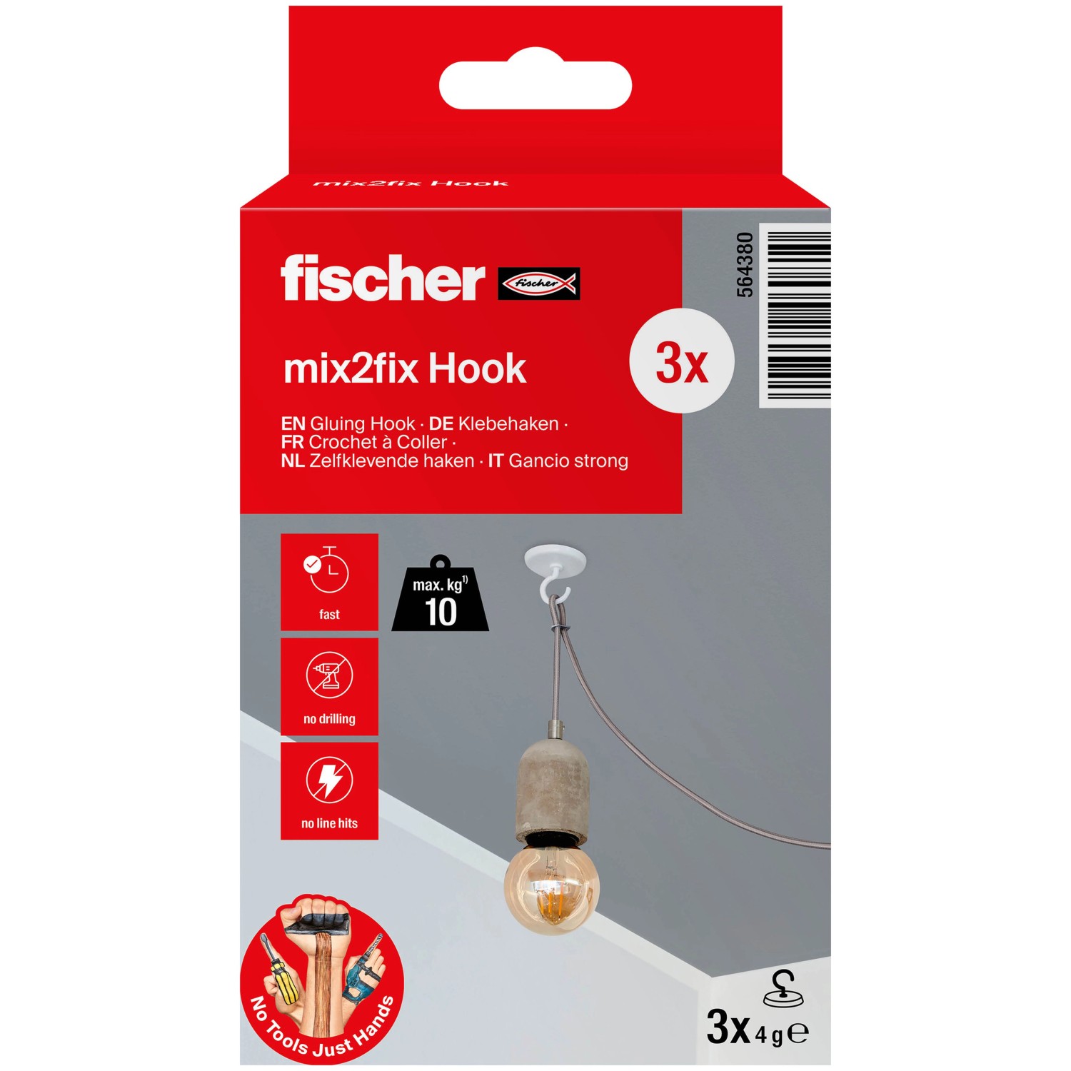 Fischer Klebehaken Gow 3 Stück kaufen bei OBI