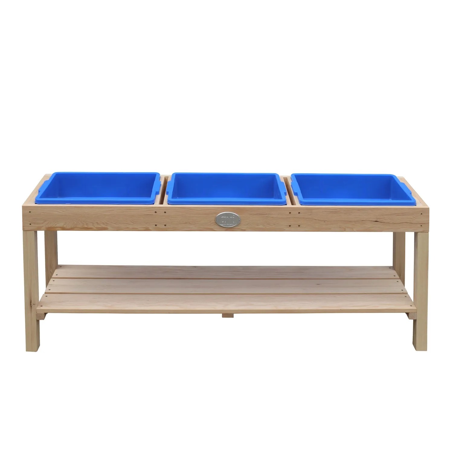 Axi Sand und Wassertisch mit 3 Behältern Naturbraun Behälter Blau ...