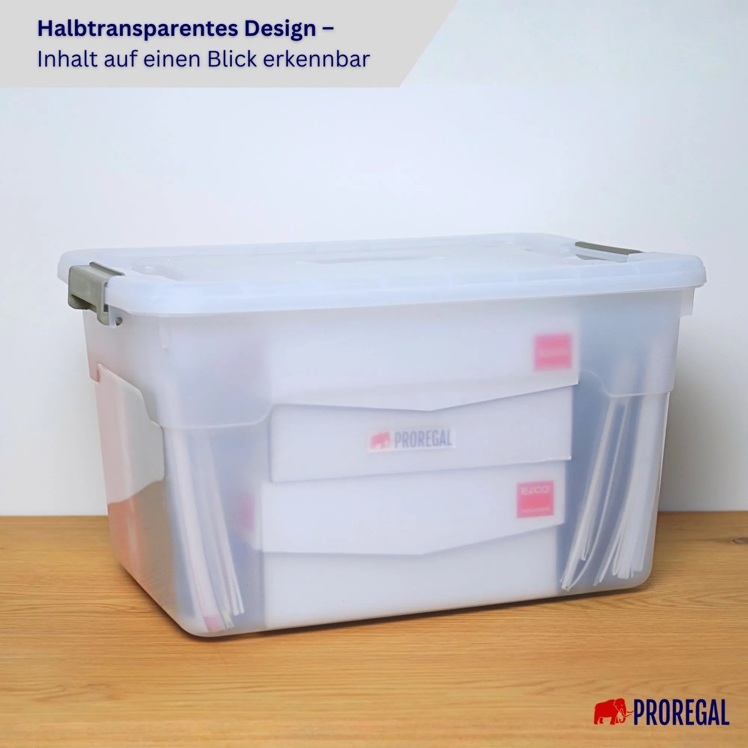 Aufbewahrungsbox Mit Deckel 45 Liter