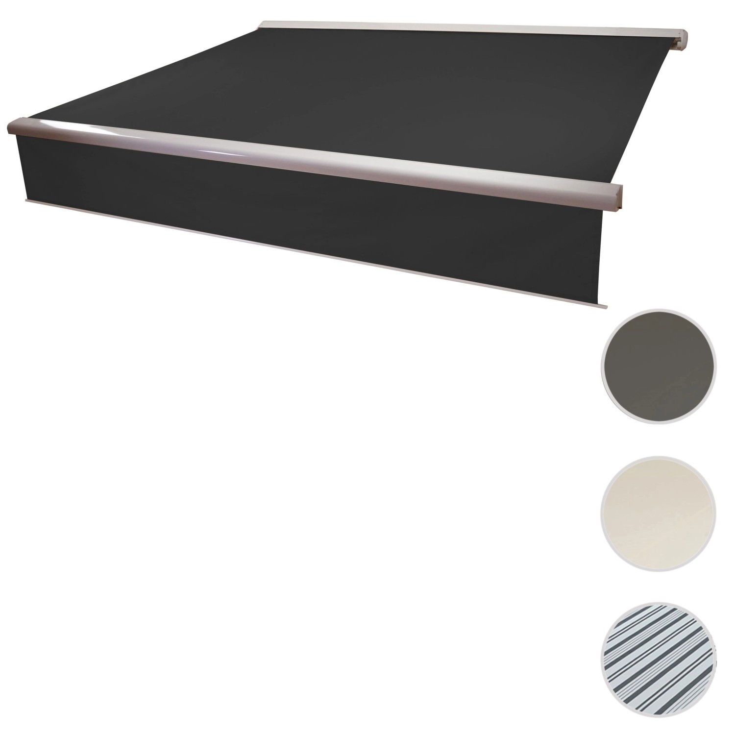 MCW Kassetten-Markise H124 Volant Ausfahrbar 4,5x3m Polyester Anthrazit kaufen bei OBI