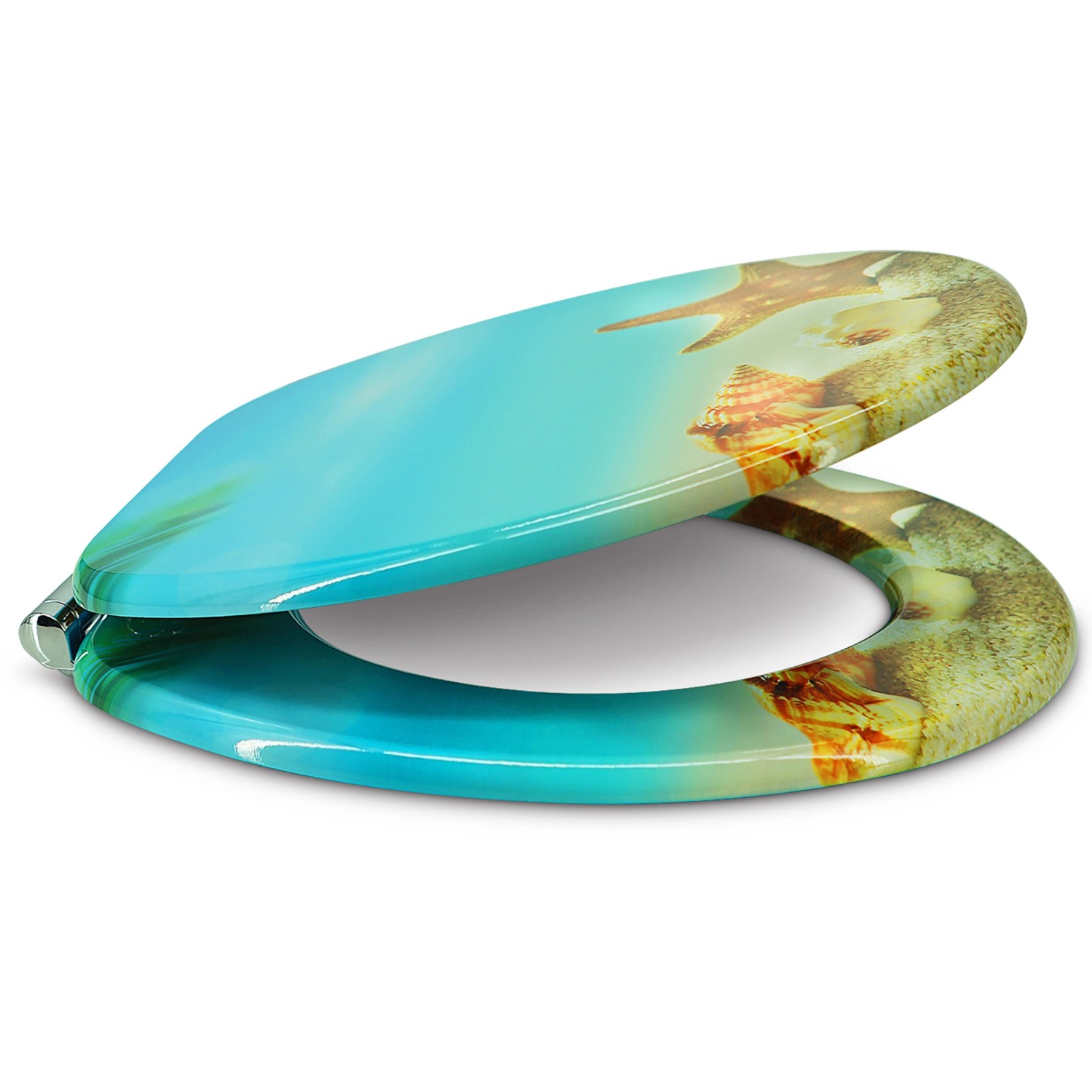 Sanfino WC Sitz Seastar Beach Toilettendeckel mit Absenkautomatik aus ...