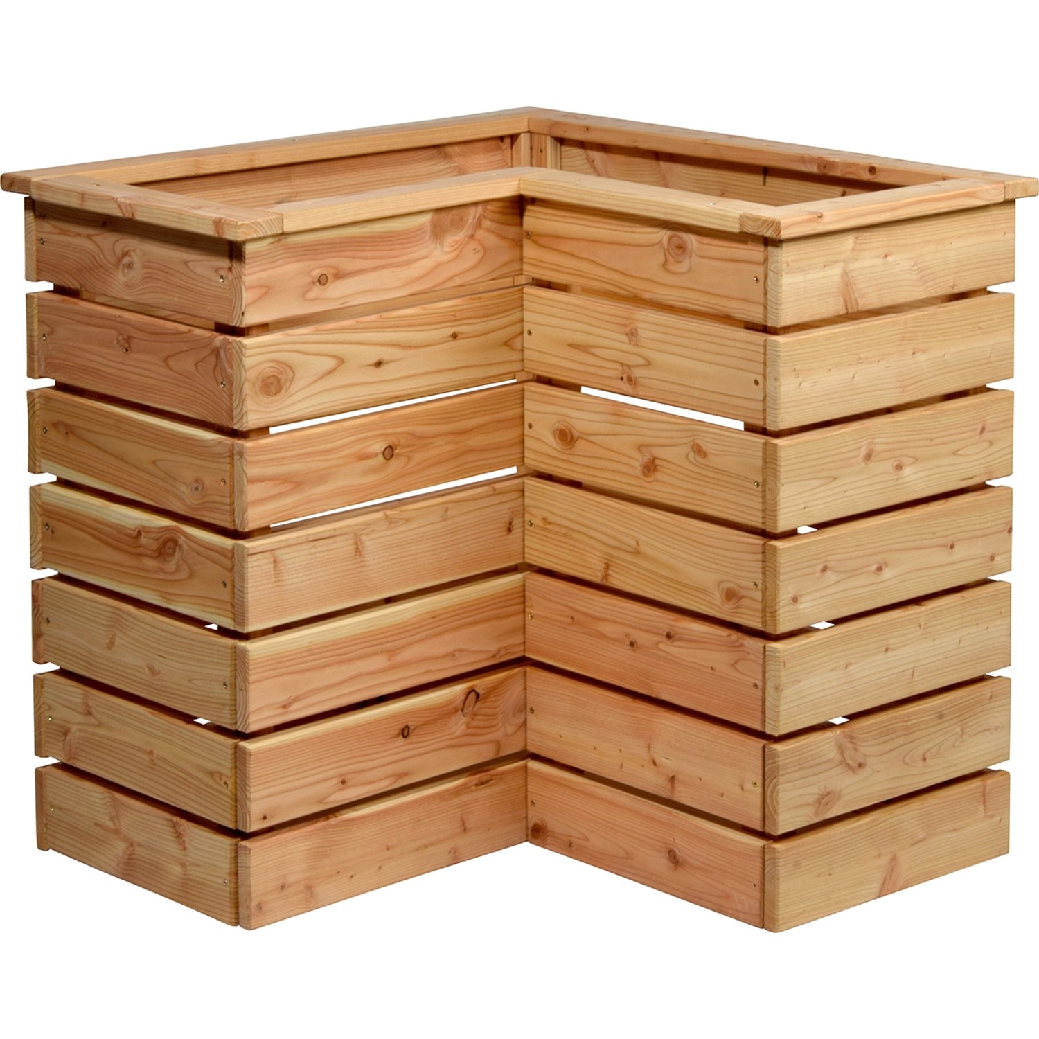 Dobar Hochbeet Holz Eck Douglasie Pflanzfolie 73 cm x 78 cm x 78 cm FSC ...