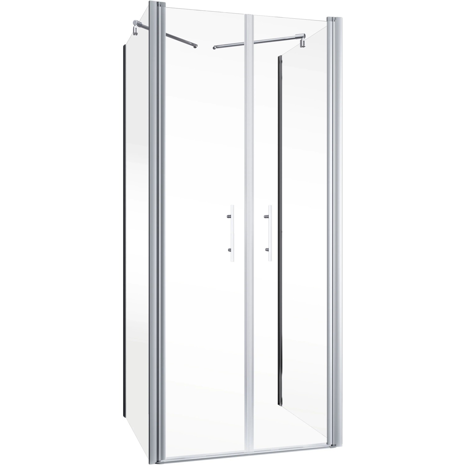 Schulte Duschkabine U-Form Alexa Style Pendeltür Alu-Natur 80 x 192 cm ...