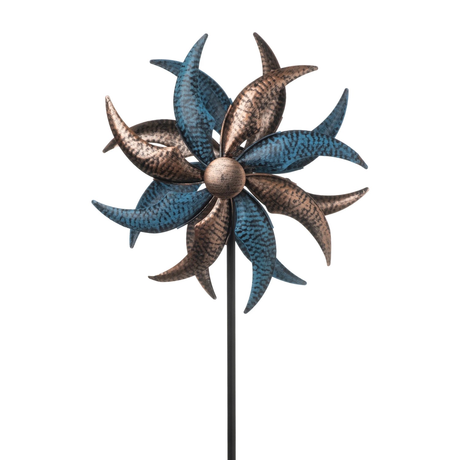 Windrad garten Gartenstab 123 cm Silber-Blau kaufen bei OBI