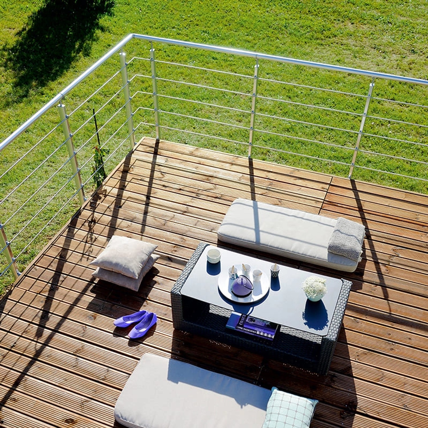 Kordo Geländerset 2m Alu Seitliche Befestigung Alu Inoline kaufen bei OBI