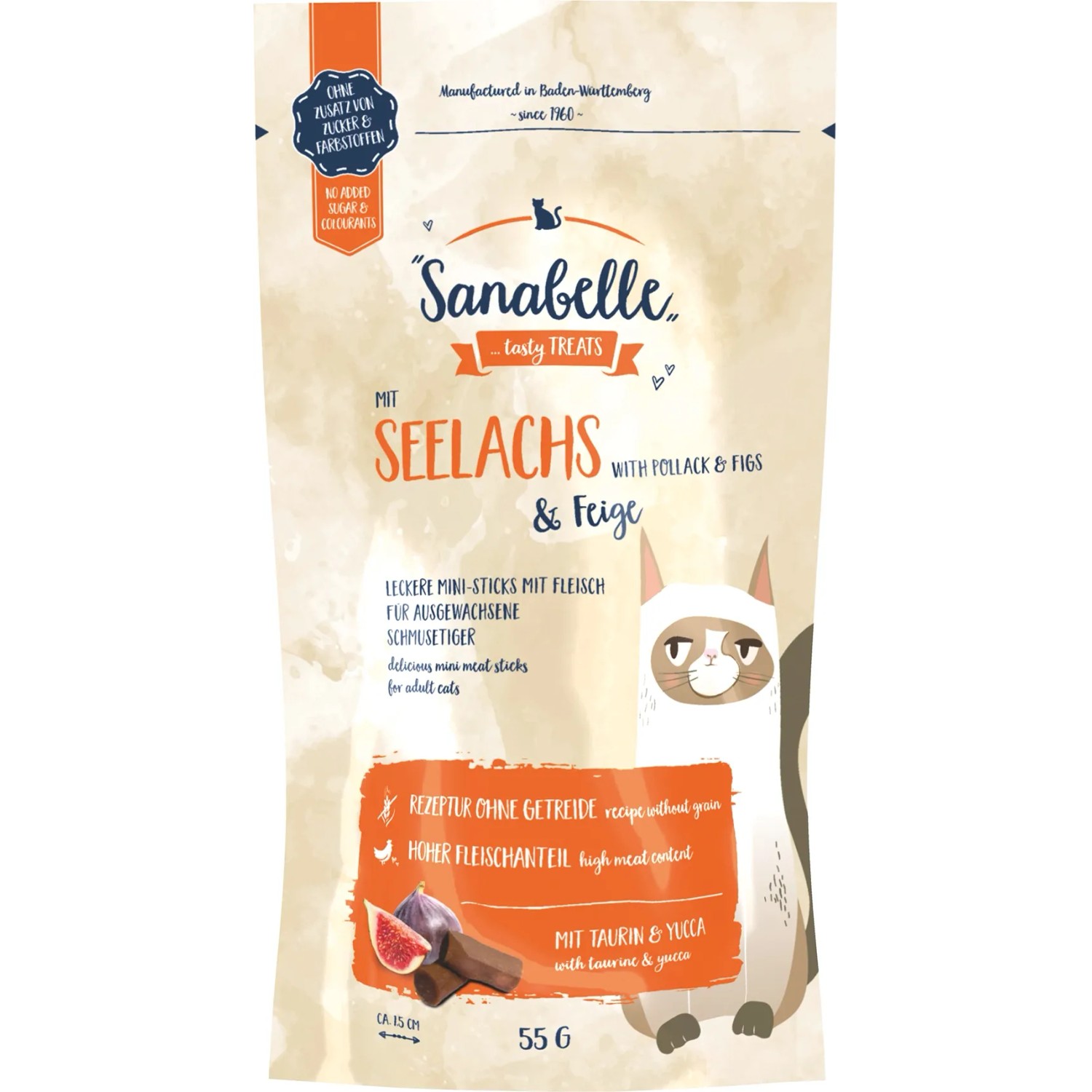 Sanabelle Katzen-Nassfutter Snack Seelachs/Feige 55 g kaufen bei OBI