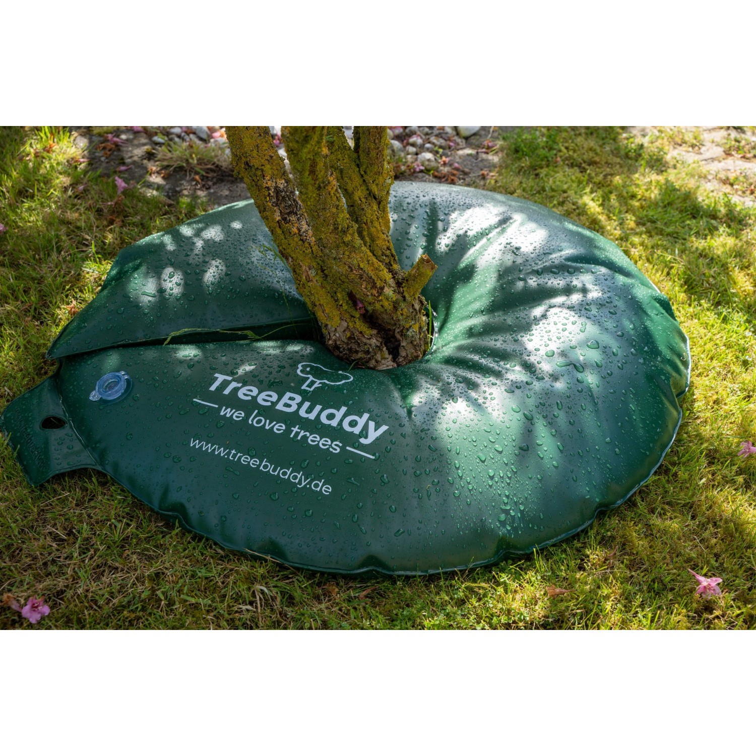 TreeBuddy Ring Baumbewässerungsring 55l Langzeitbewässerung von Bäumen, Sträuchern und Hecken ...