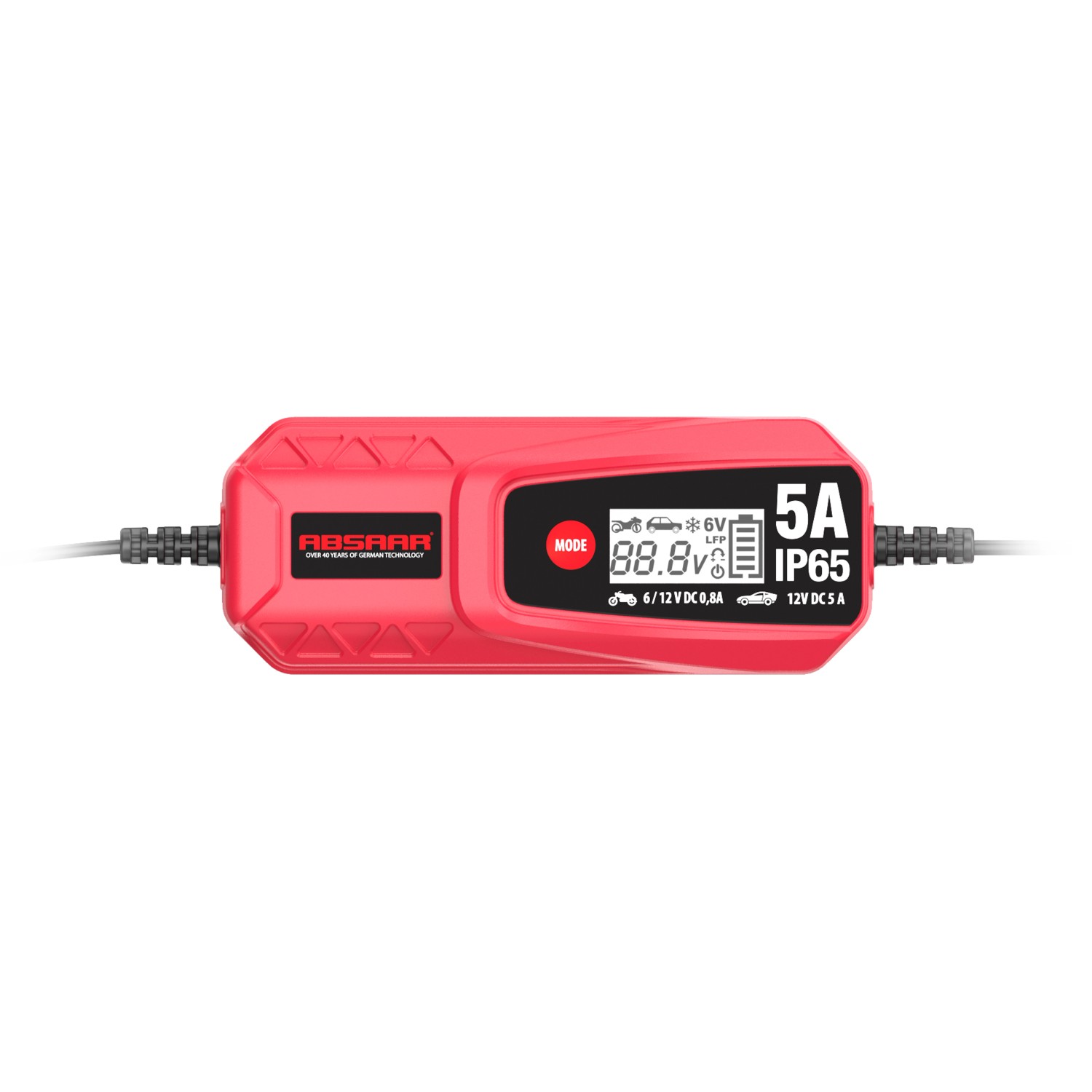 Absaar Batterieladegerät AB-5 All-in-One 5 A für Batterietypen bis 140 ...