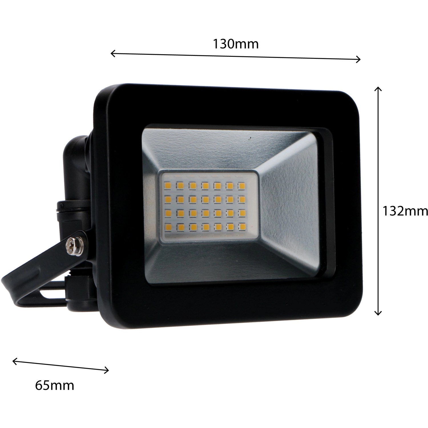 LED-Strahler 4000 K IP65 Sanan LED 20 W 2200 lm Schwarz kaufen bei OBI