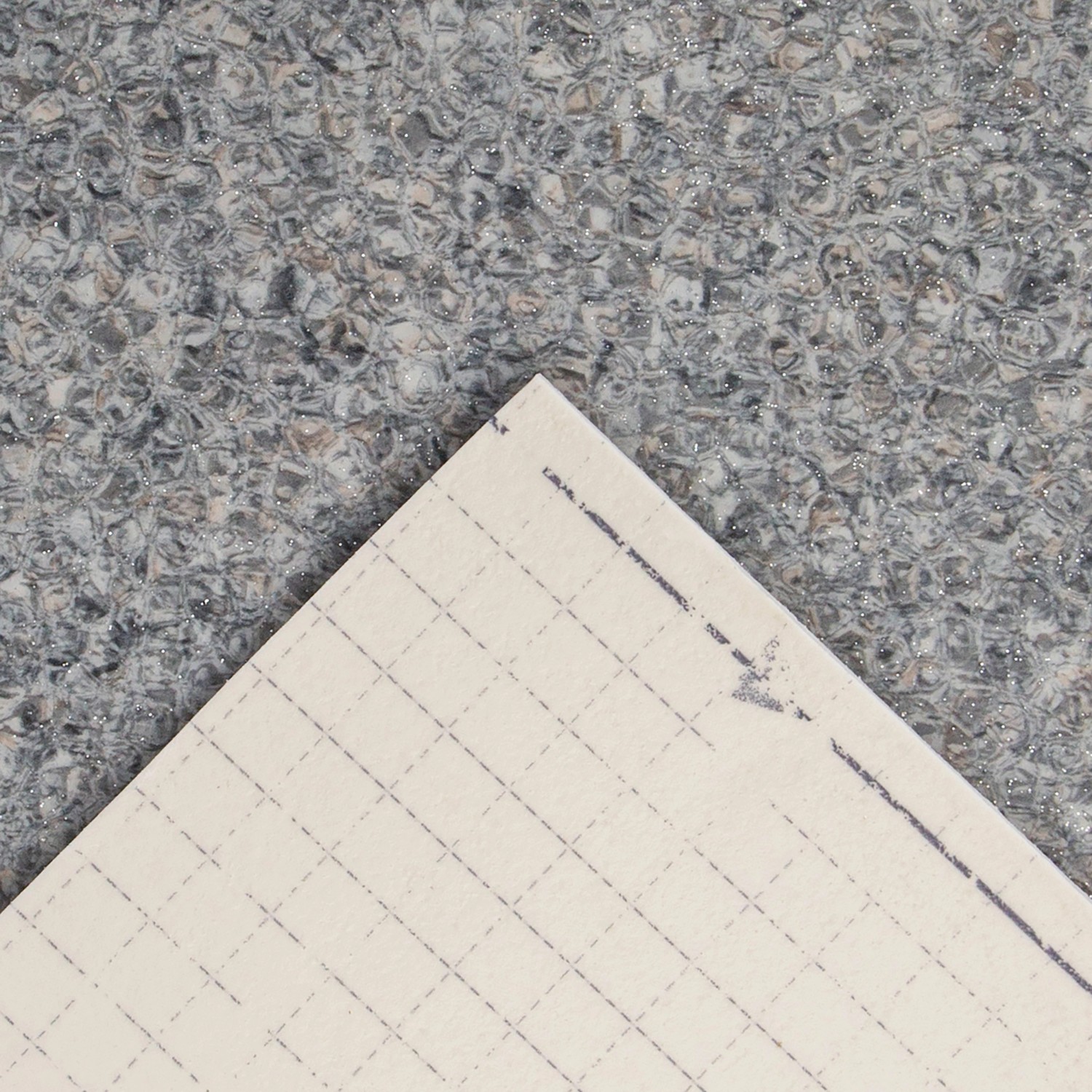 Andiamo PVC Bodenbelag Glare gesprenkelt Hellgrau Meterware Breite: 400 ...