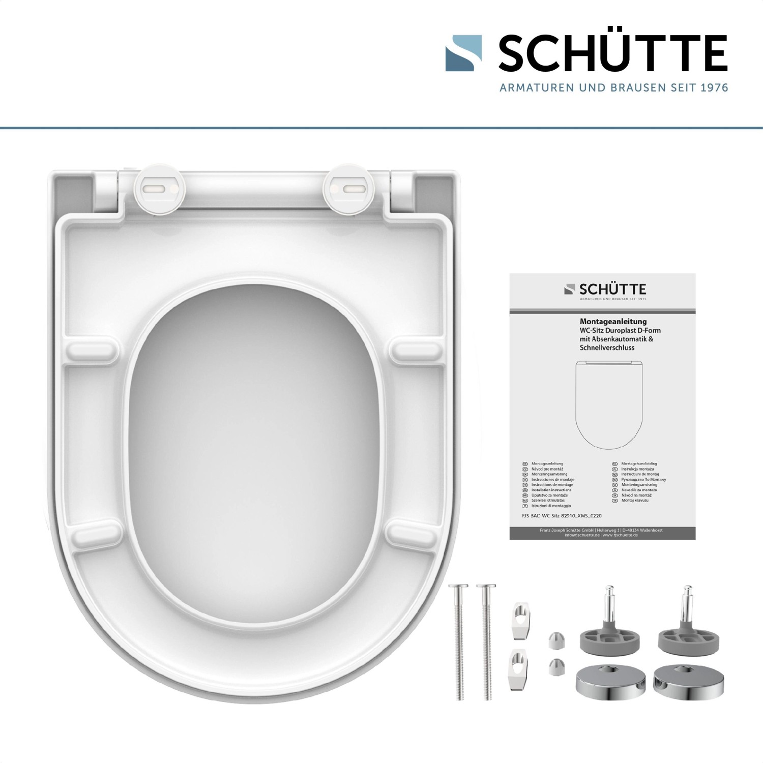 Schütte WC-Sitz Duroplast D-Form mit Absenkautomatik ...