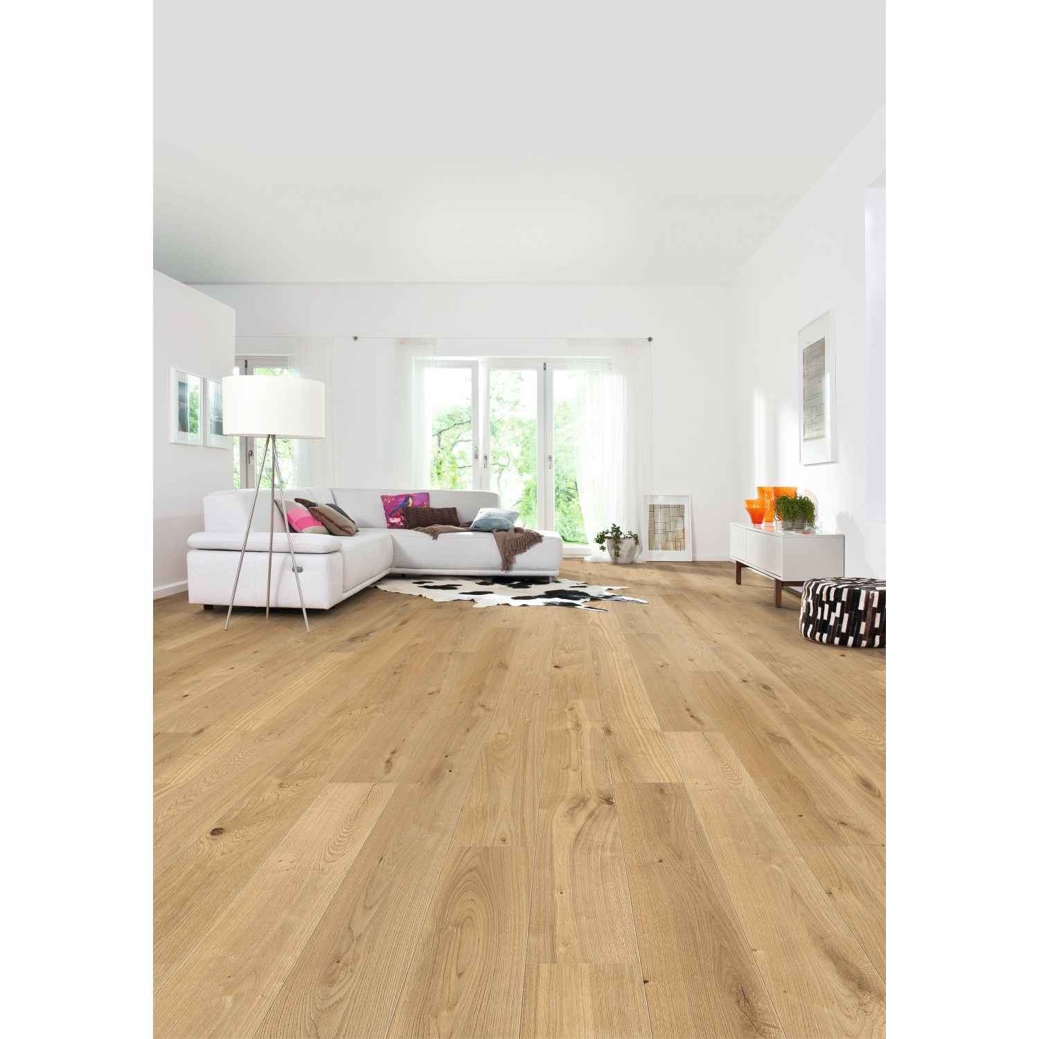 Living by HARO Parkett Landhausdiele 2V Eiche Nature Strukturiert ...